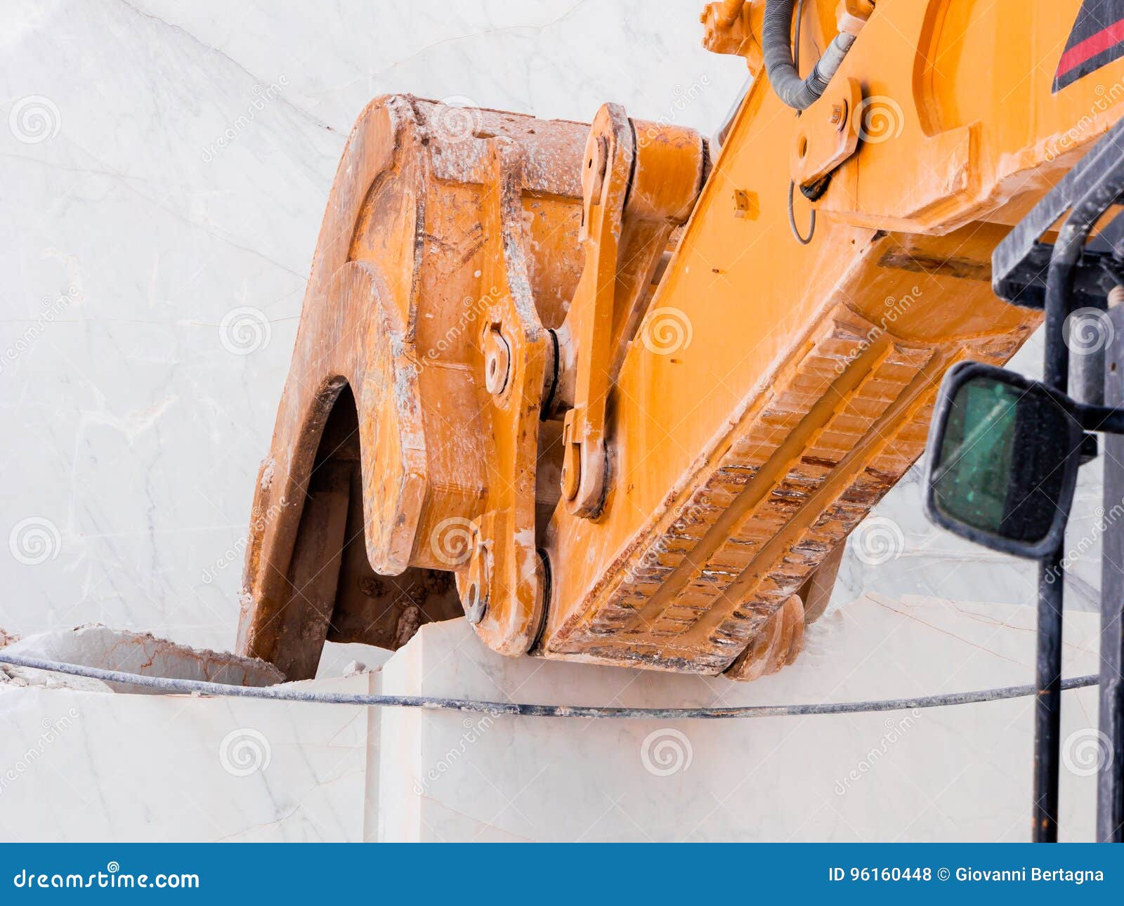 Mechanical Shovel in Action for Marble Extraction Stock Photo - Image ...