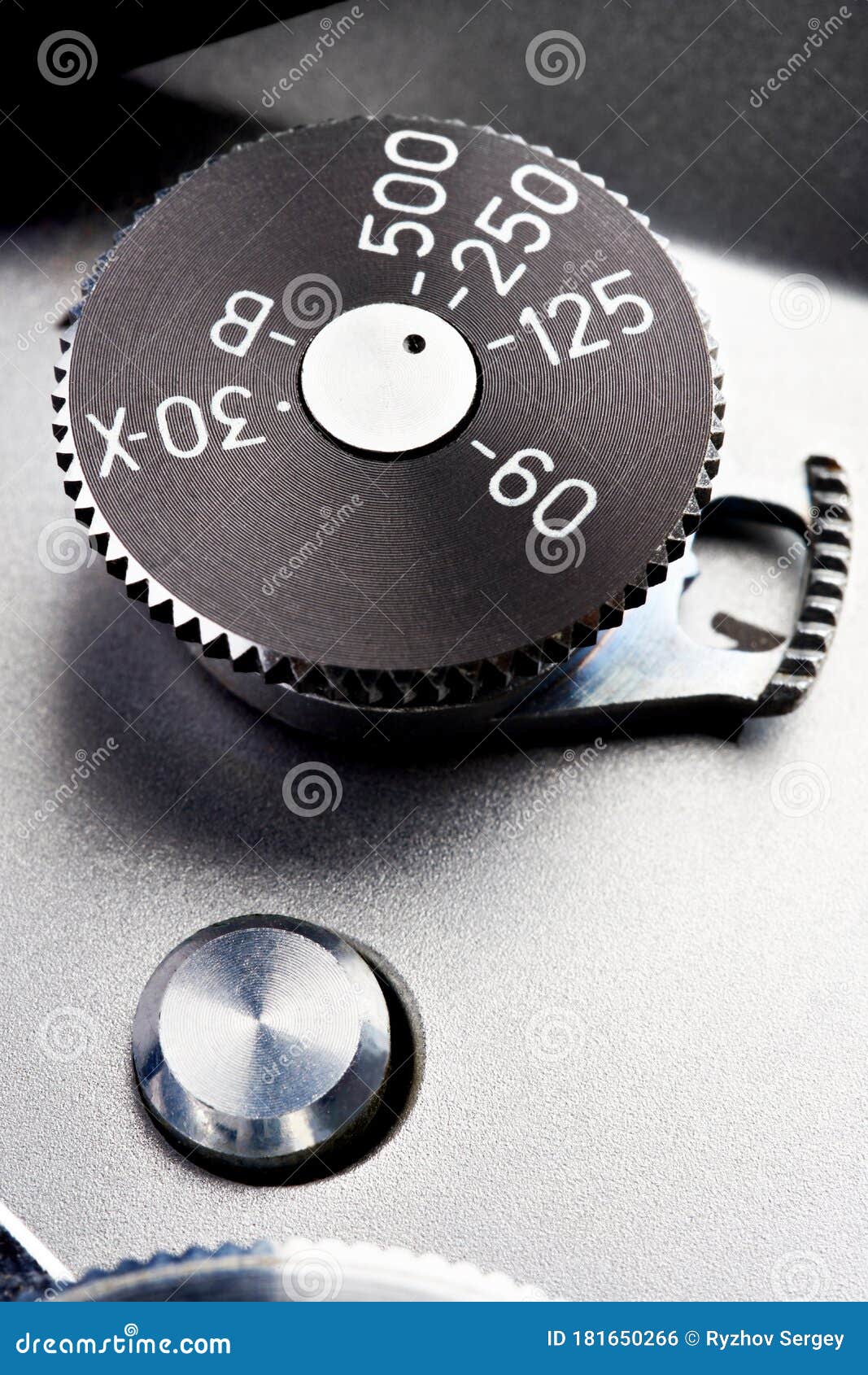 Mechanical Shutter Switch on Vintage Camera Stock Photo - Image of film ...
