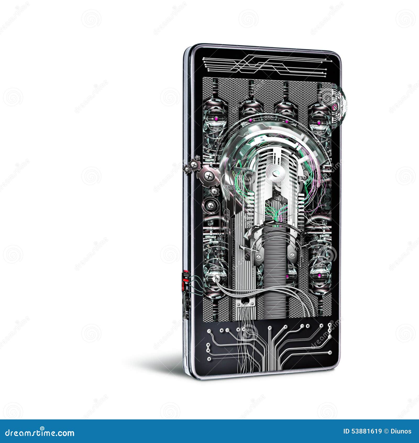 Mechanical Smartphone stock illustration. Illustration of mechanism ...