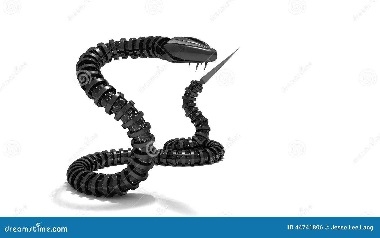Mechanical snake stock illustration. Illustration of futuristic - 44741806