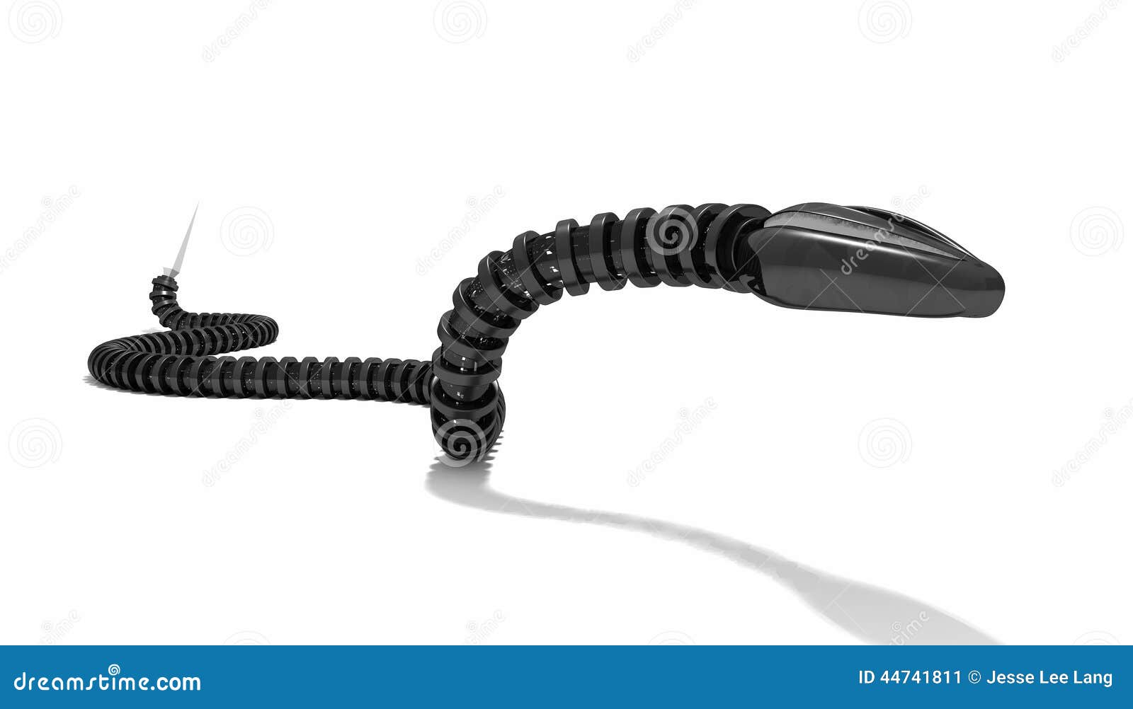 Mechanical snake stock illustration. Illustration of steel - 44741811