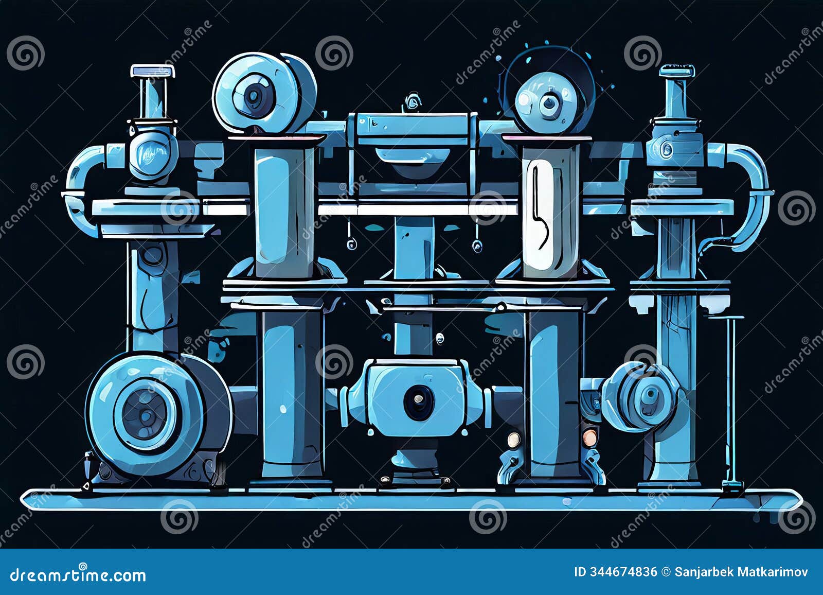 Mechanical Sorting Systemconveyor Belts and Separators Sorting W Stock ...