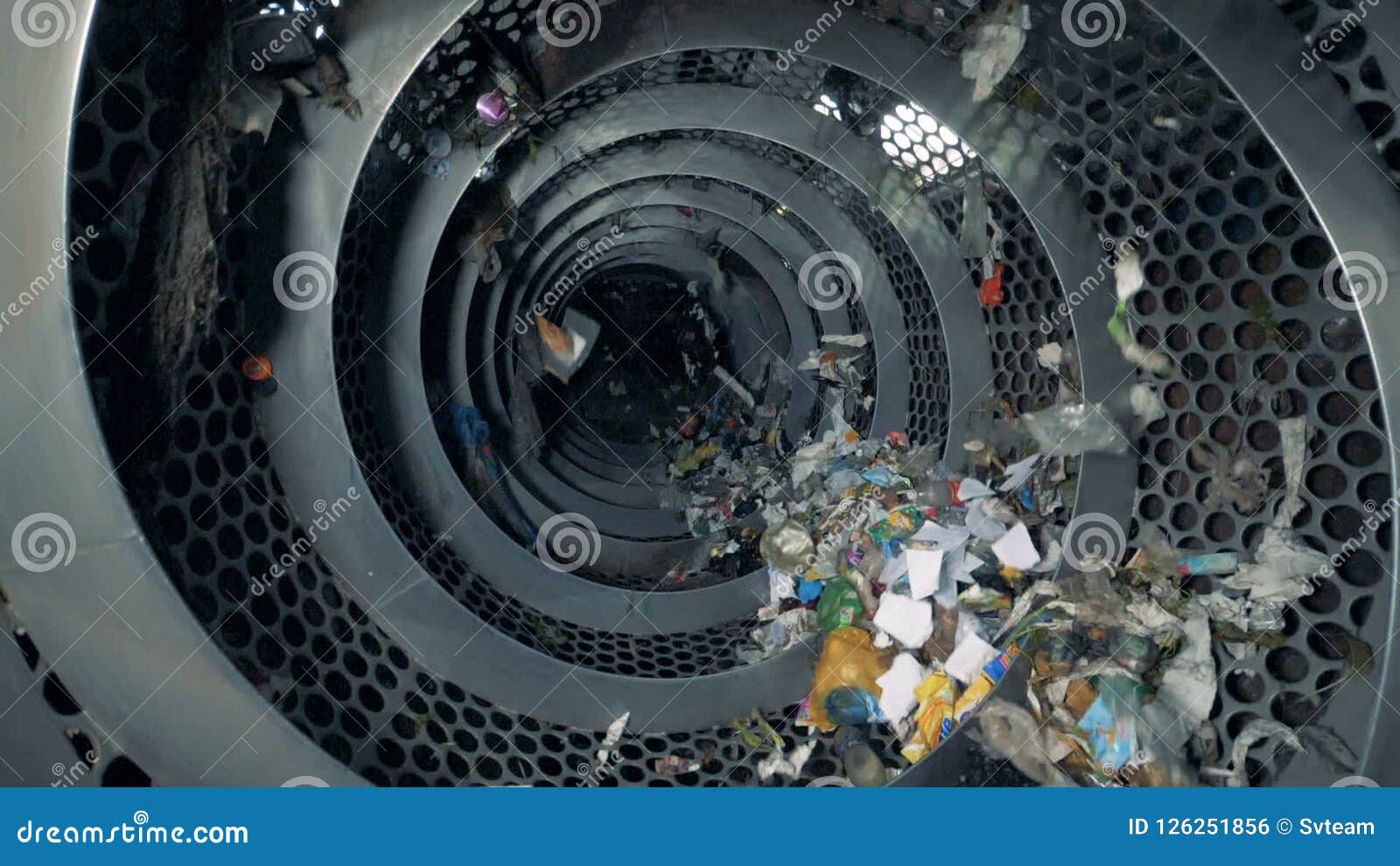 Mechanical Sorting of Trash, Slow Motion. Stock Footage - Video of ...