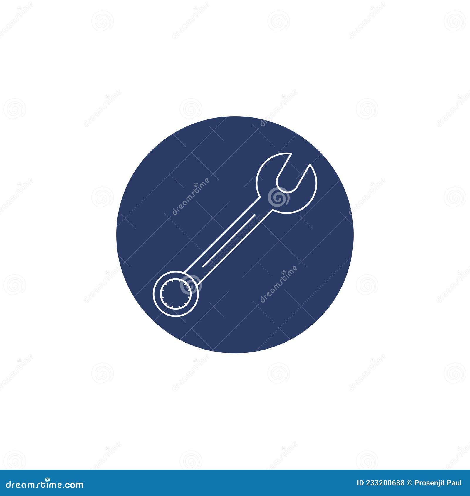 Mechanical Spanner Tool Repair Icon Vector Stock Vector - Illustration ...