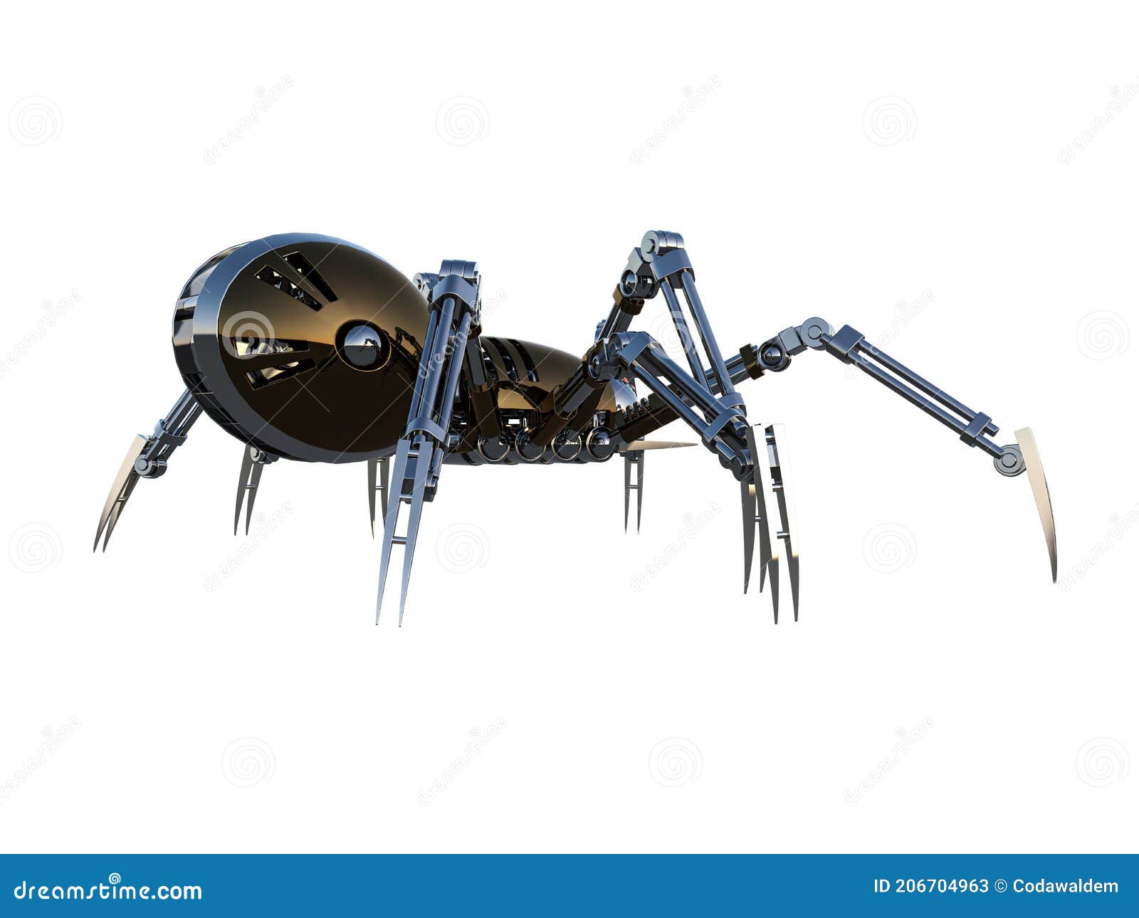 Mechanical Spider, High Resolution Image Isolated on White Background ...