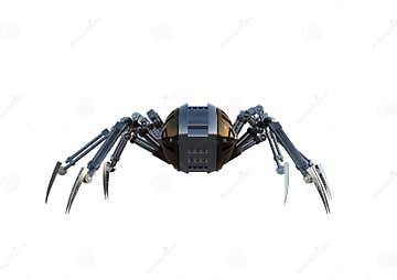Mechanical Spider, High Resolution Image, Pose2, Isolated on White ...