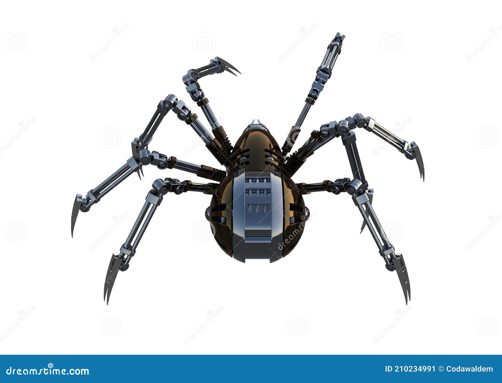 Mechanical Spider, High Resolution Image, Pose2, Isolated on White ...