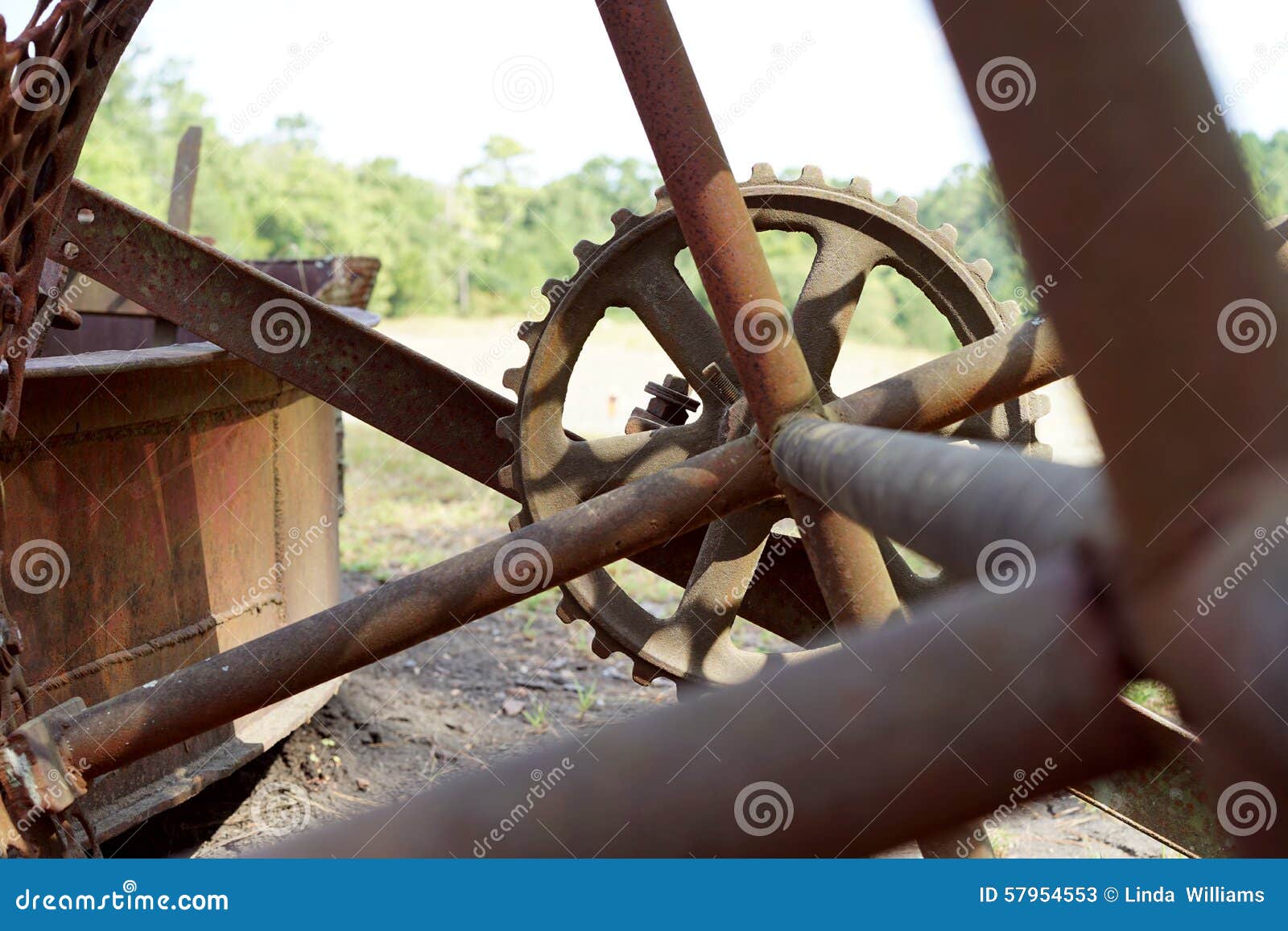 Steampunk Gear Collection With Rust Texture Seamless Pattern Stock ...