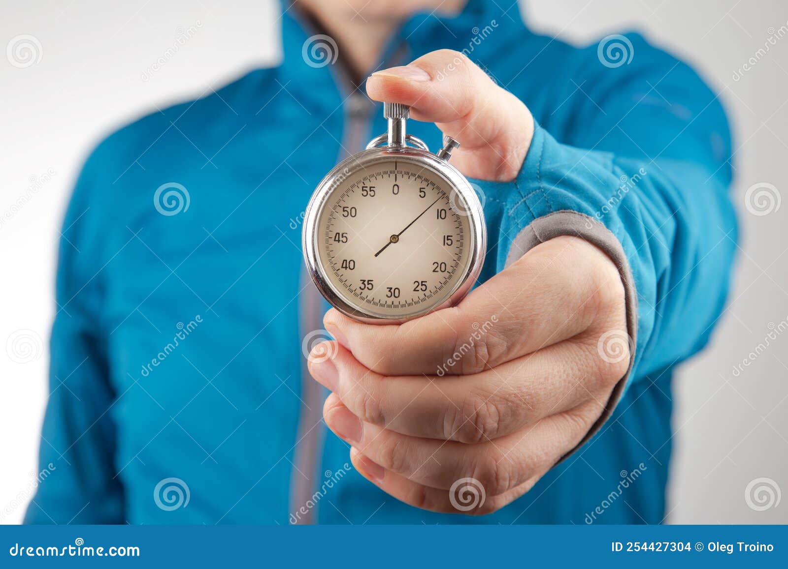 Mechanical Stopwatch in Hand. Time Part Precision Stock Photo - Image ...