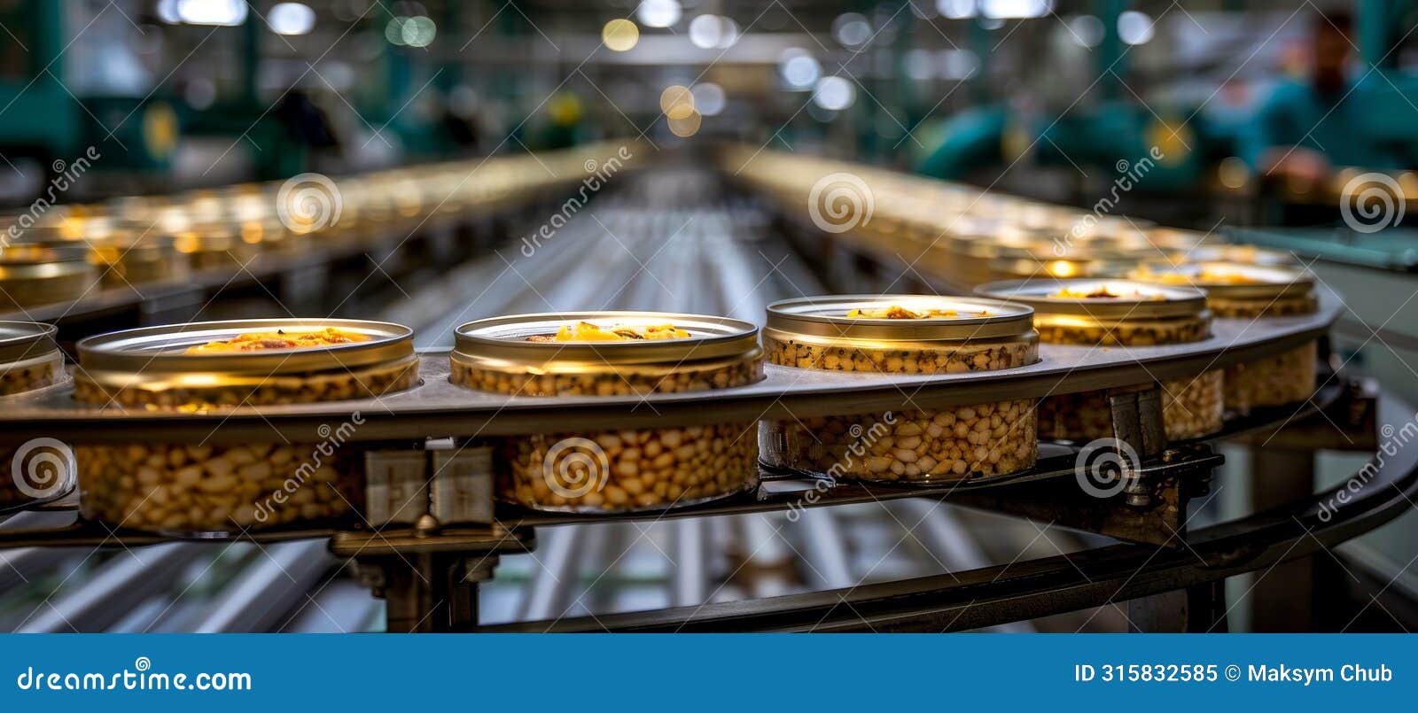 Mechanical Symphony Conveyor Line in a Seafood Factory Transporting ... Mechanical Symphony Conveyor Line in a Seafood Factory Transporting ...