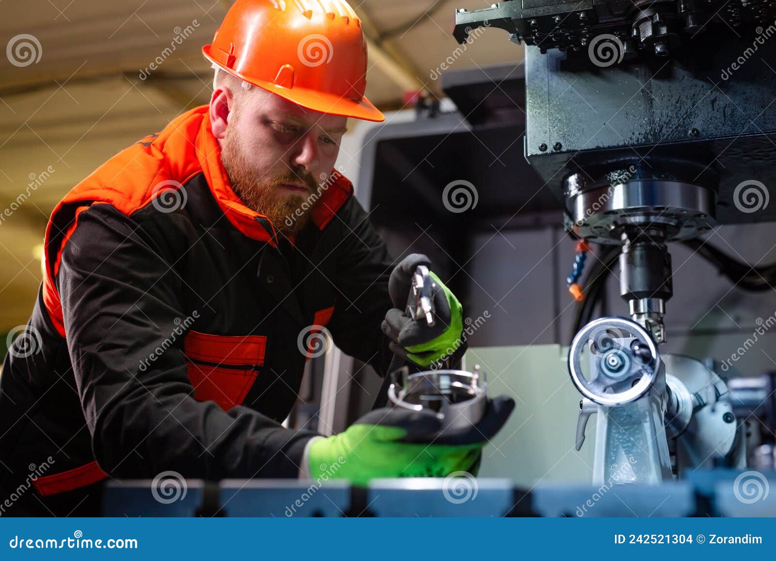 Mechanical Technician Operative of Cnc Milling Cutting Machine Center ...