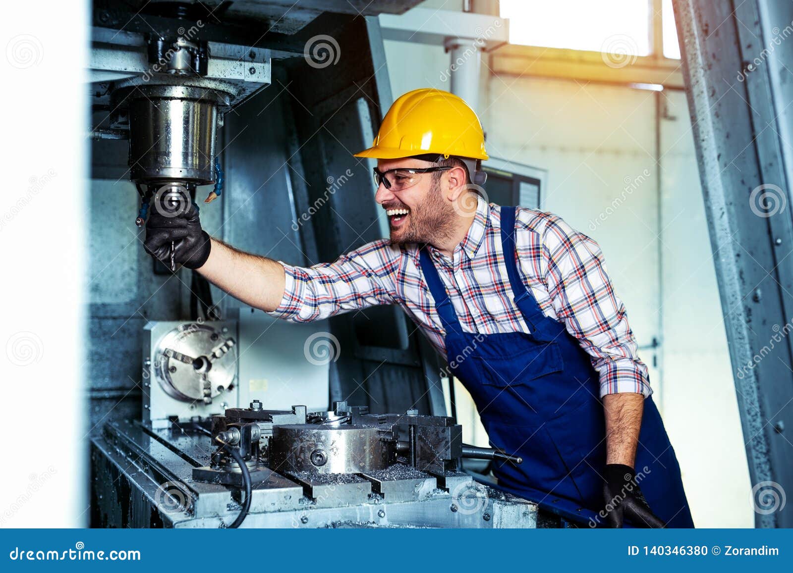 Mechanical Technician Worker of Cnc Milling Cutting Machine Center at ...