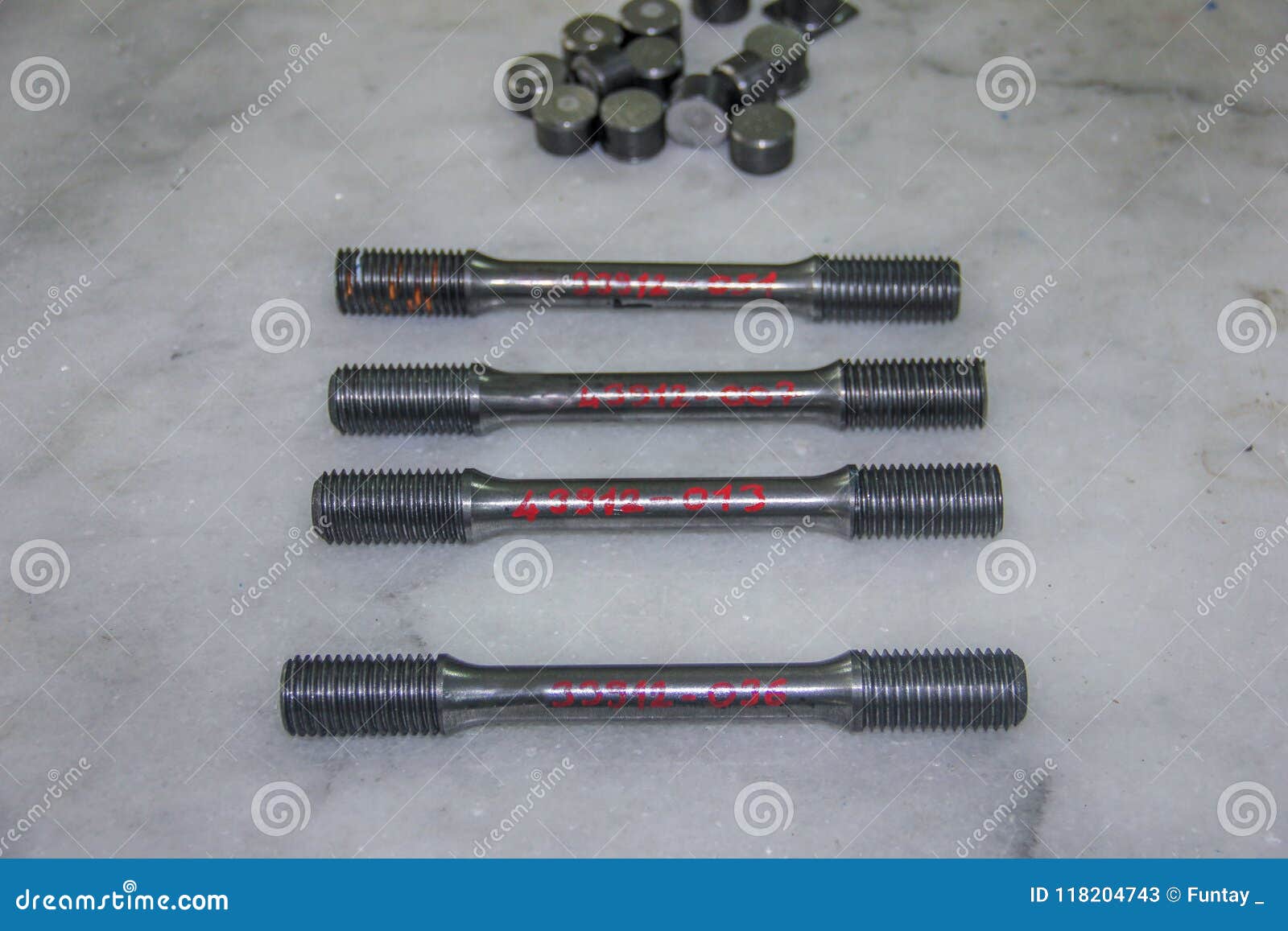 Mechanical Test Specimens in the Laboratory. Stock Image - Image of ...