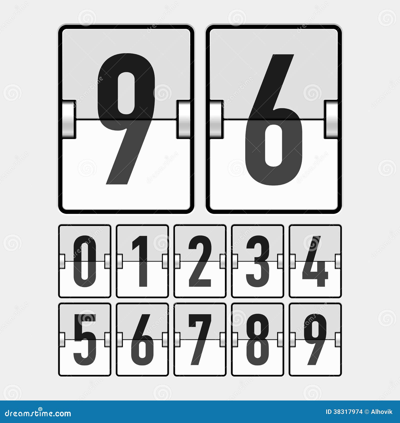 Mechanical Timetable Scoreboard Information Board Display Numbers ...