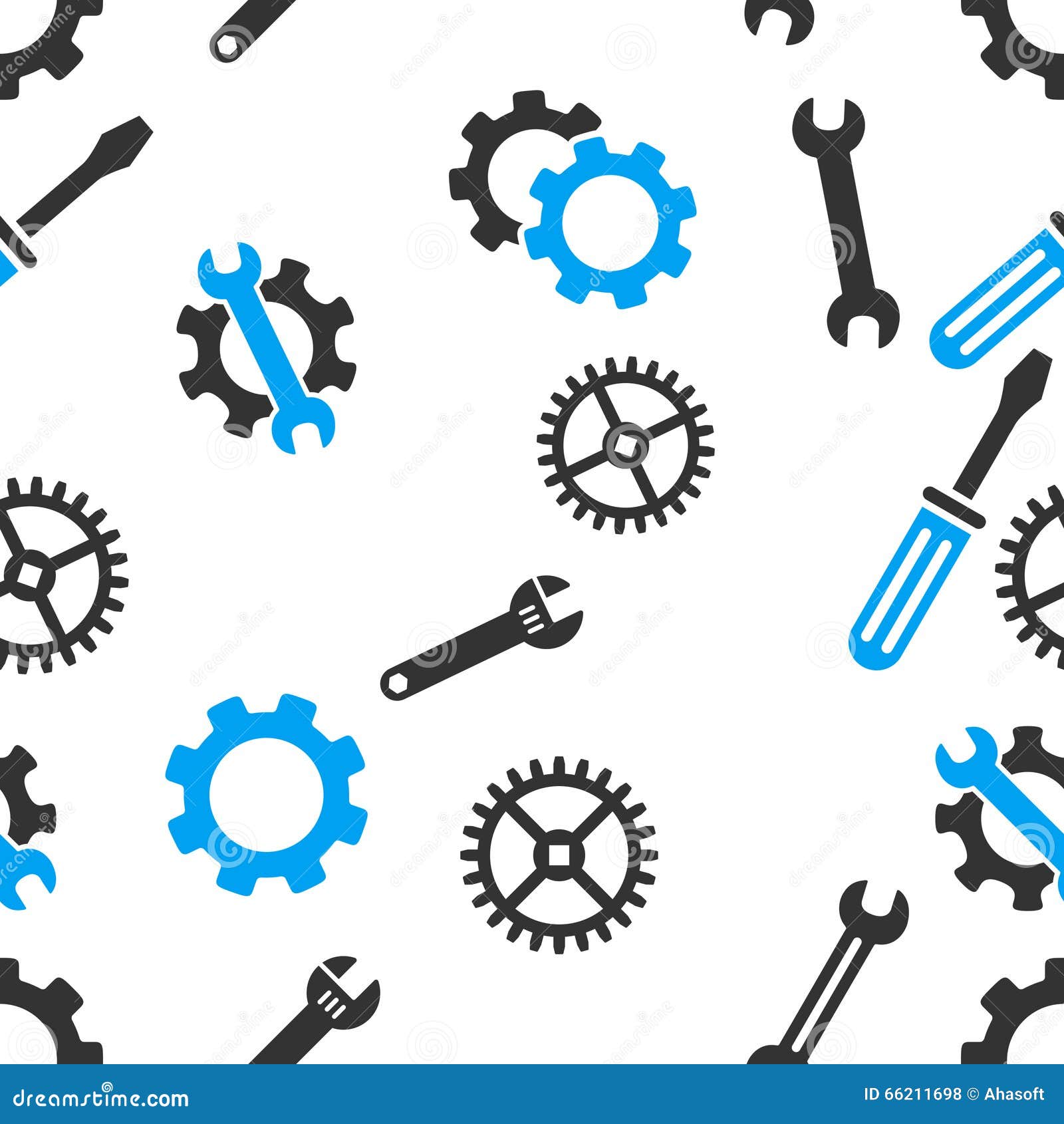 Mechanical Tools Seamless Flat Raster Pattern Stock Illustration ...