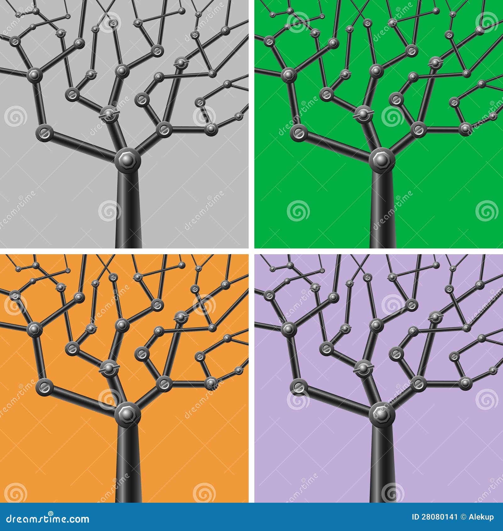 Mechanical trees stock vector. Illustration of mechanism - 28080141
