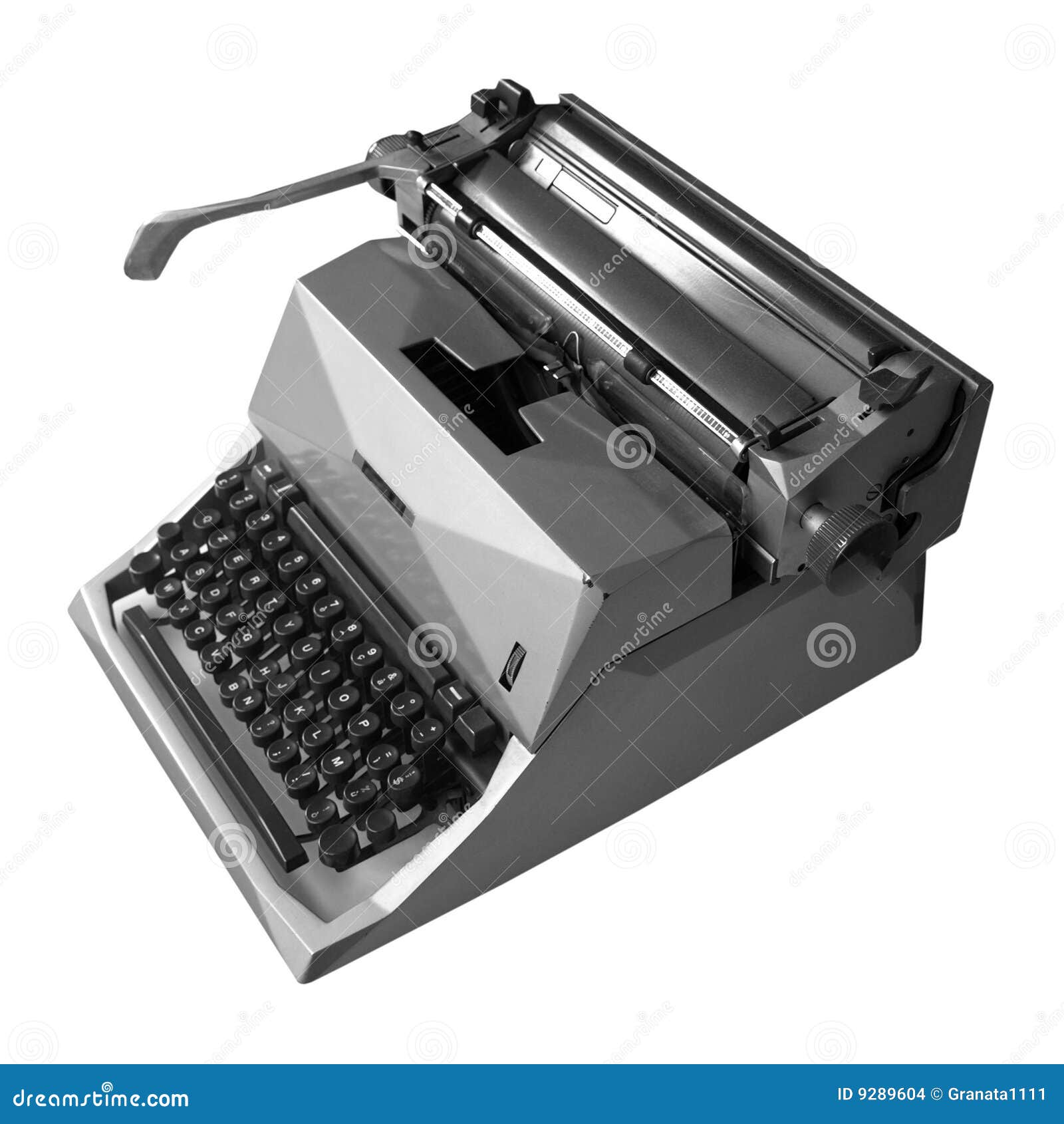 Mechanical Type Writer Isolated Stock Photo - Image of document ...