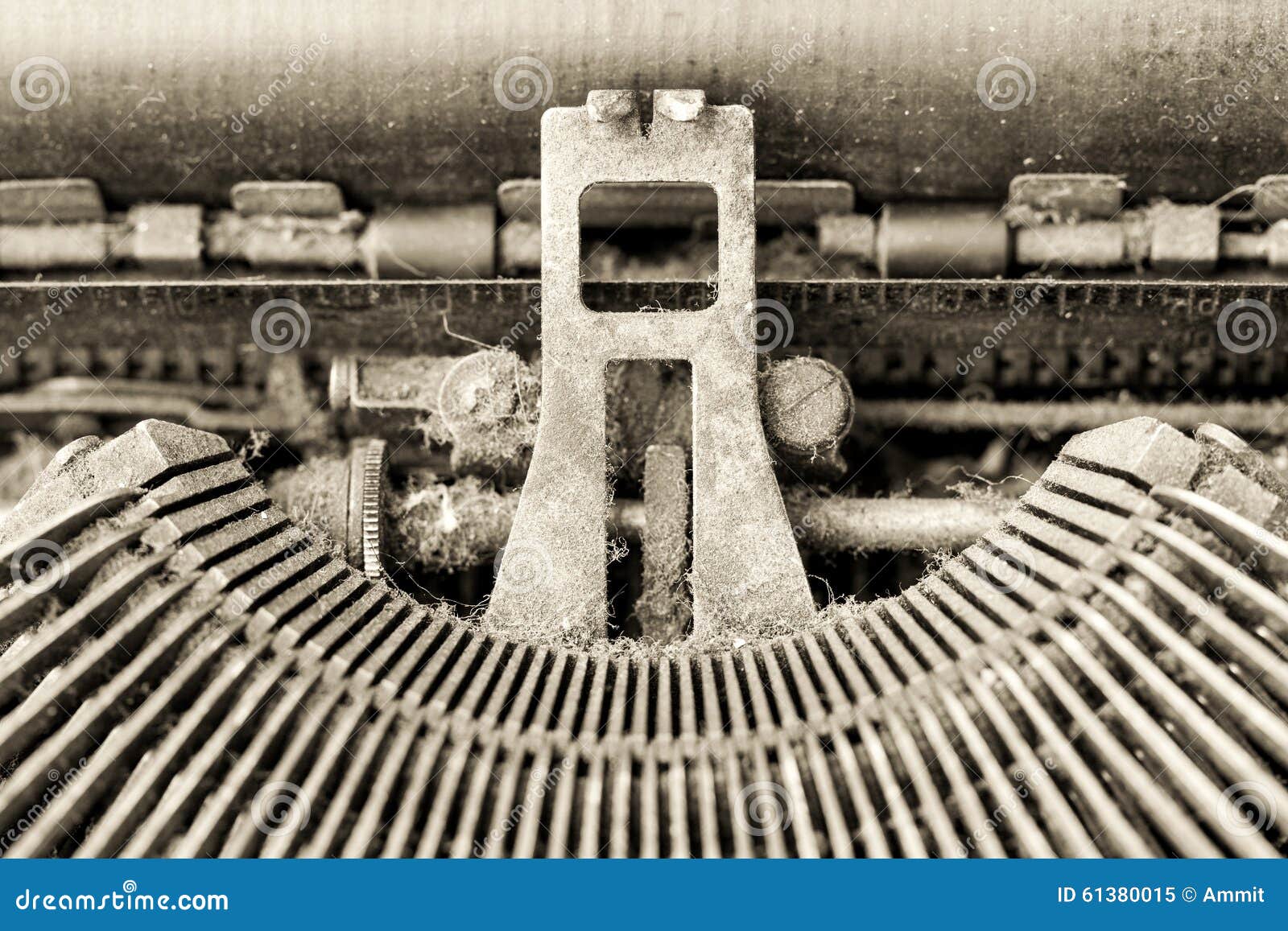 Mechanical Typewriter Detail Stock Image - Image of antique, dust: 61380015