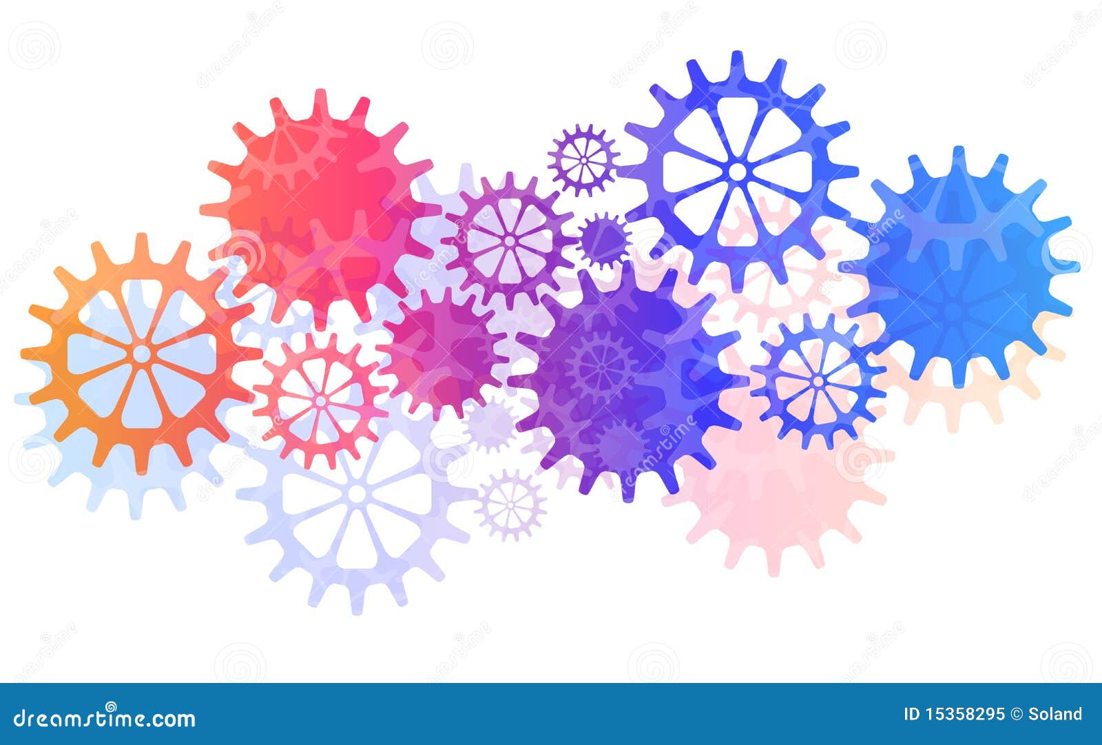 Mechanical Vector Background with Gears and Cogs. Stock Vector ...