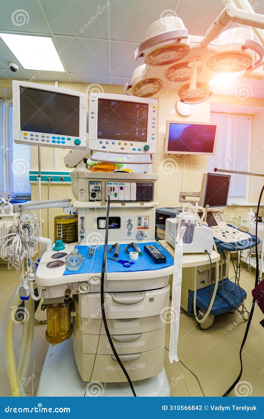 Mechanical Ventilation Equipment. Screen with Results Stock Photo ...