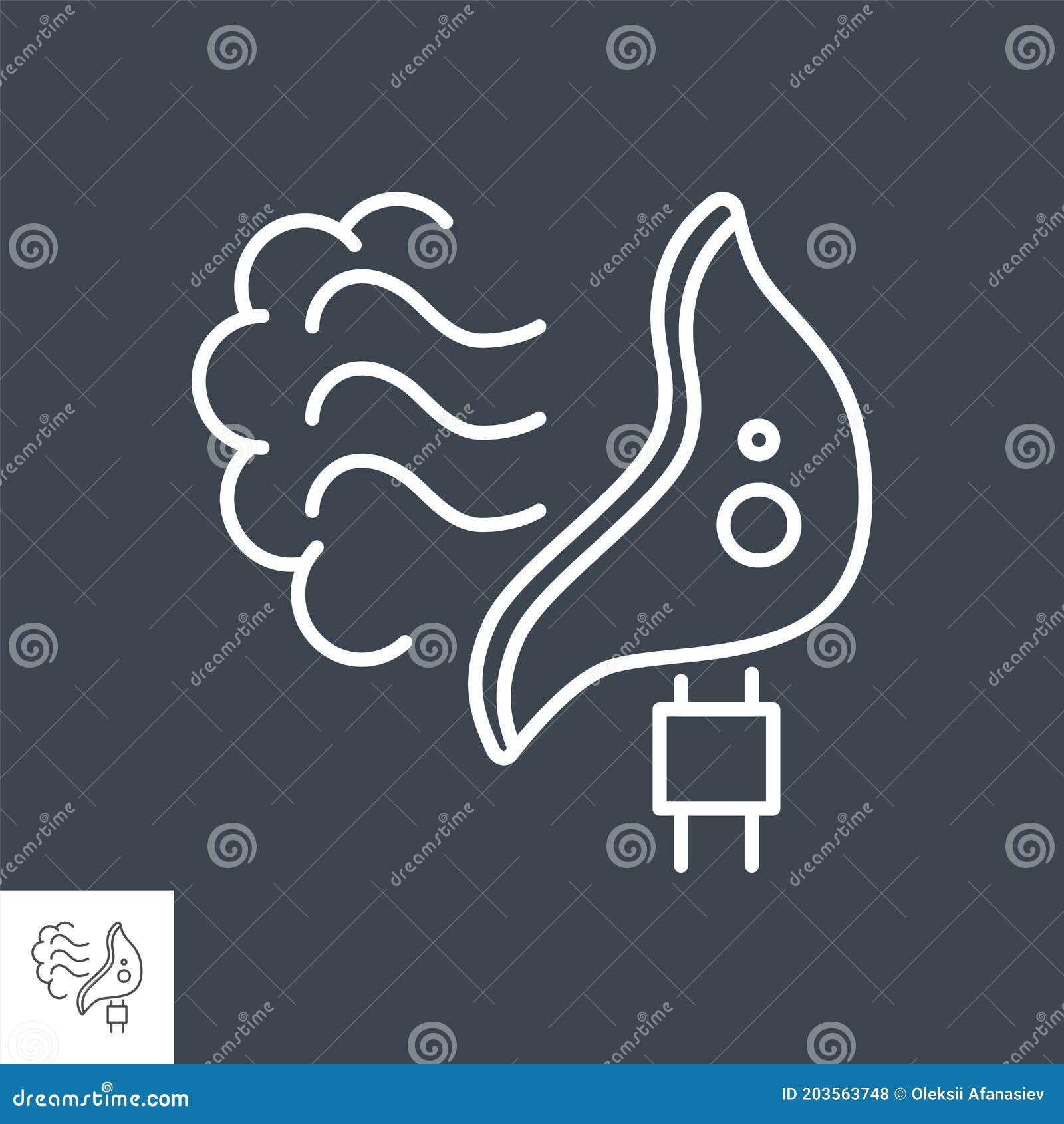 Mechanical Ventilation Related Vector Thin Line Icon. Stock Vector ...