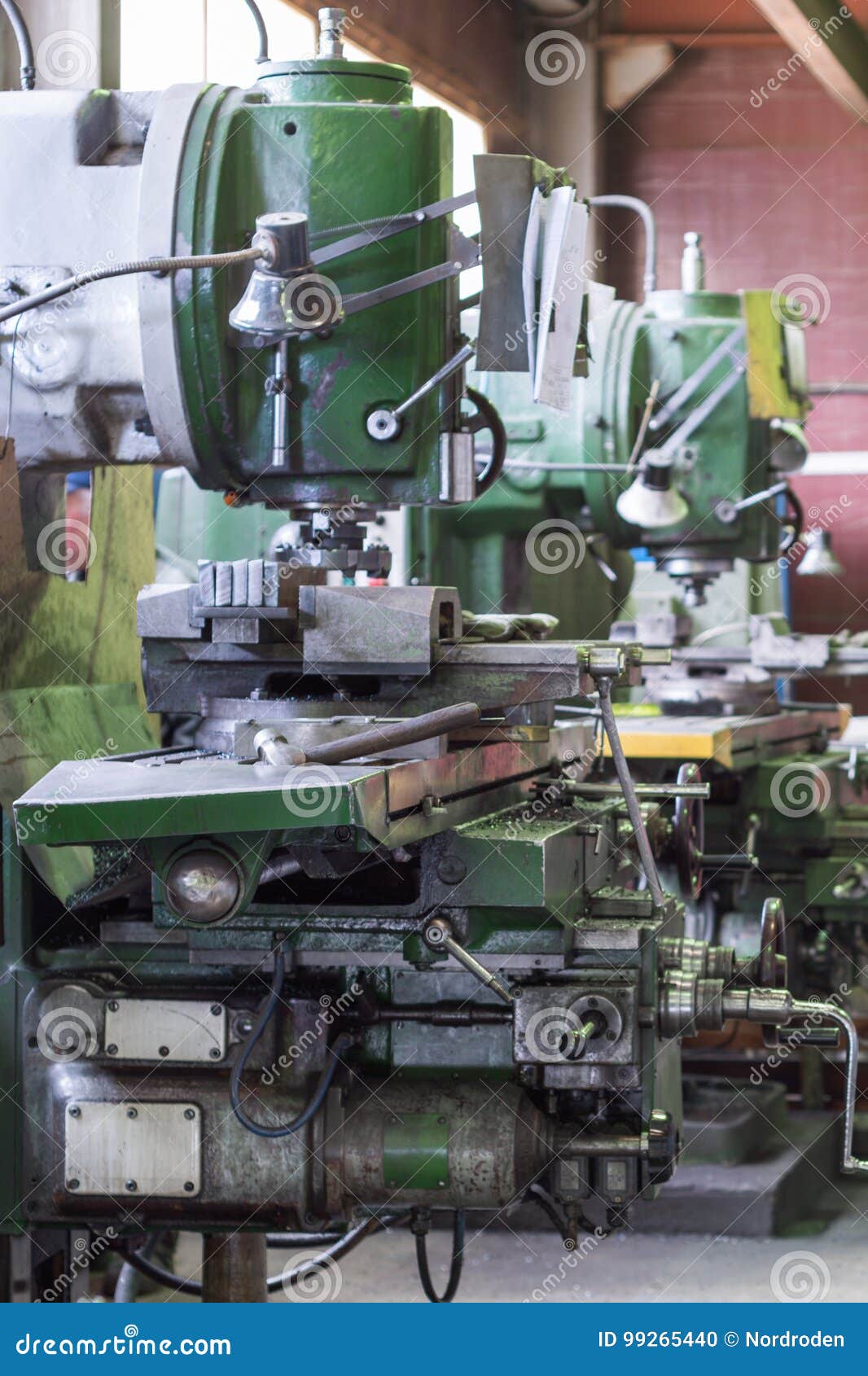 Mechanical Vertical Milling Machine. Stock Photo - Image of cutting ...
