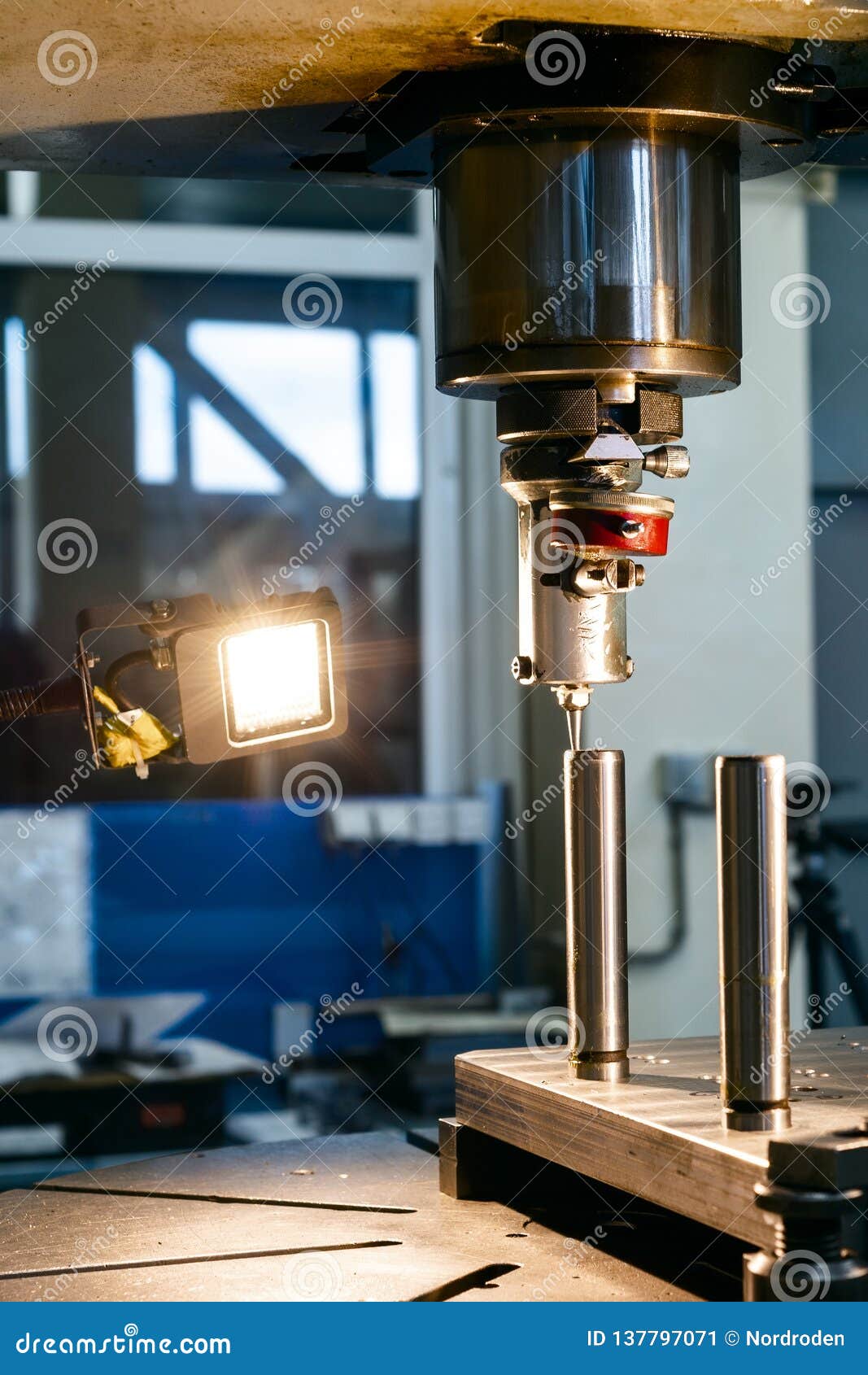 Mechanical Vertical Milling Machine. Stock Image - Image of factory ...