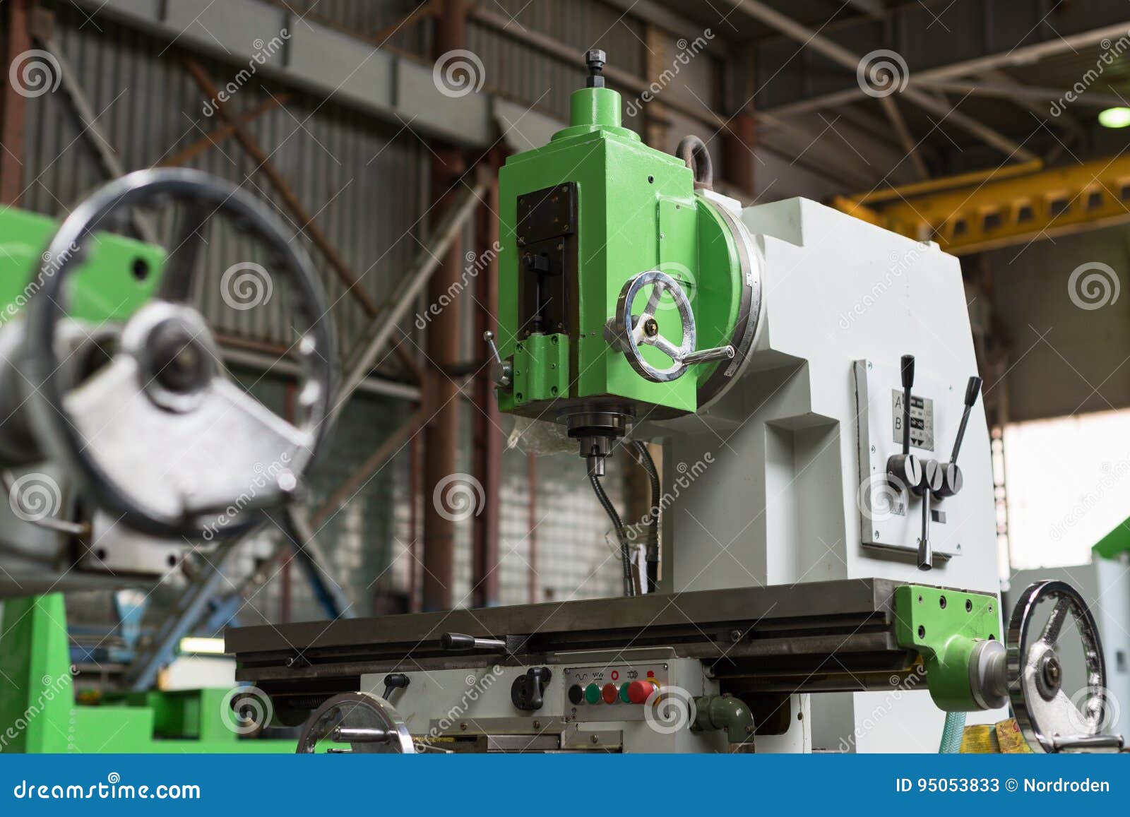 Mechanical Vertical Milling Machine. Stock Image - Image of cutting ...