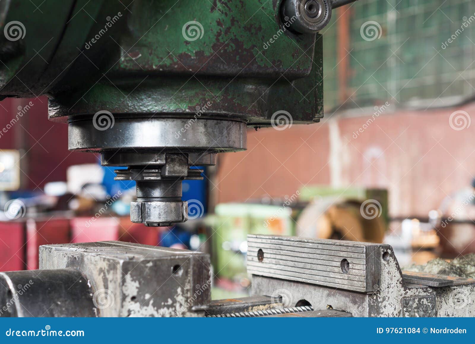Mechanical Vertical Milling Machine. Stock Photo - Image of metalwork ...