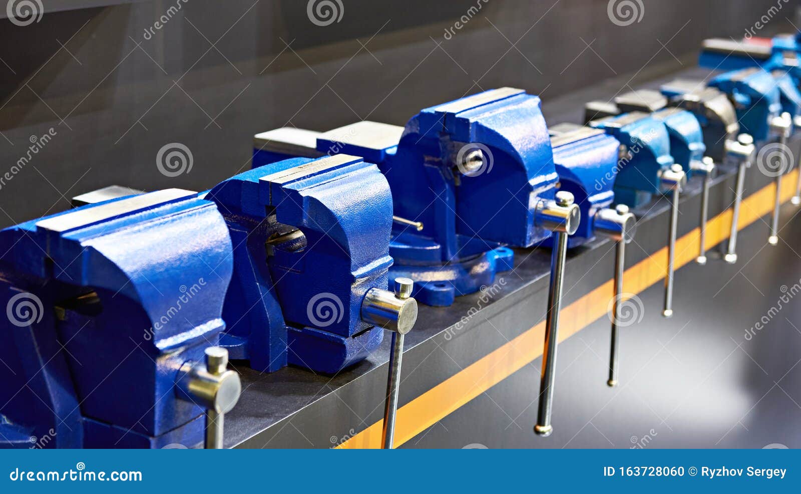 Mechanical Vise for Workbench Stock Photo - Image of table, sale: 163728060