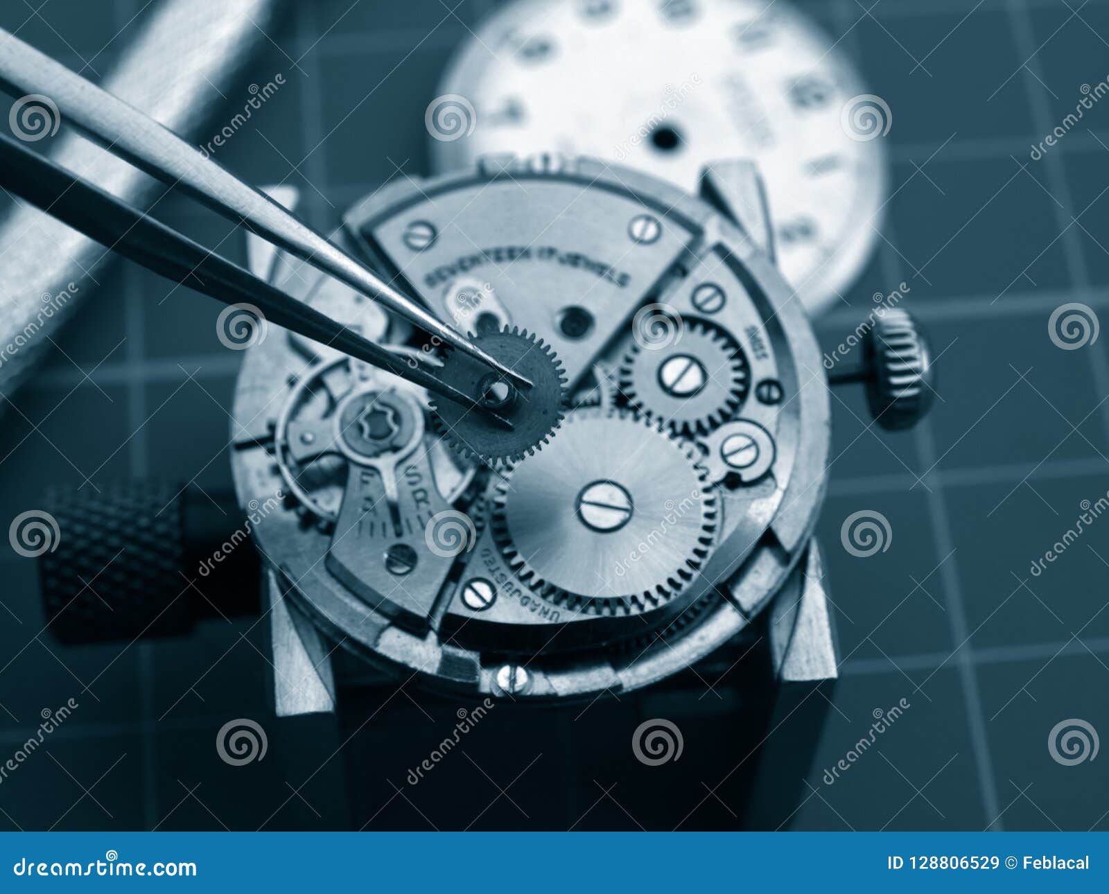 Mechanical watch caliber stock image. Image of jewelry - 128806529