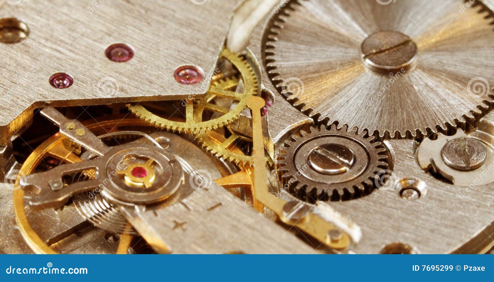 Mechanical Watch Inside With Spring Mechanism And Gears Rotating ...