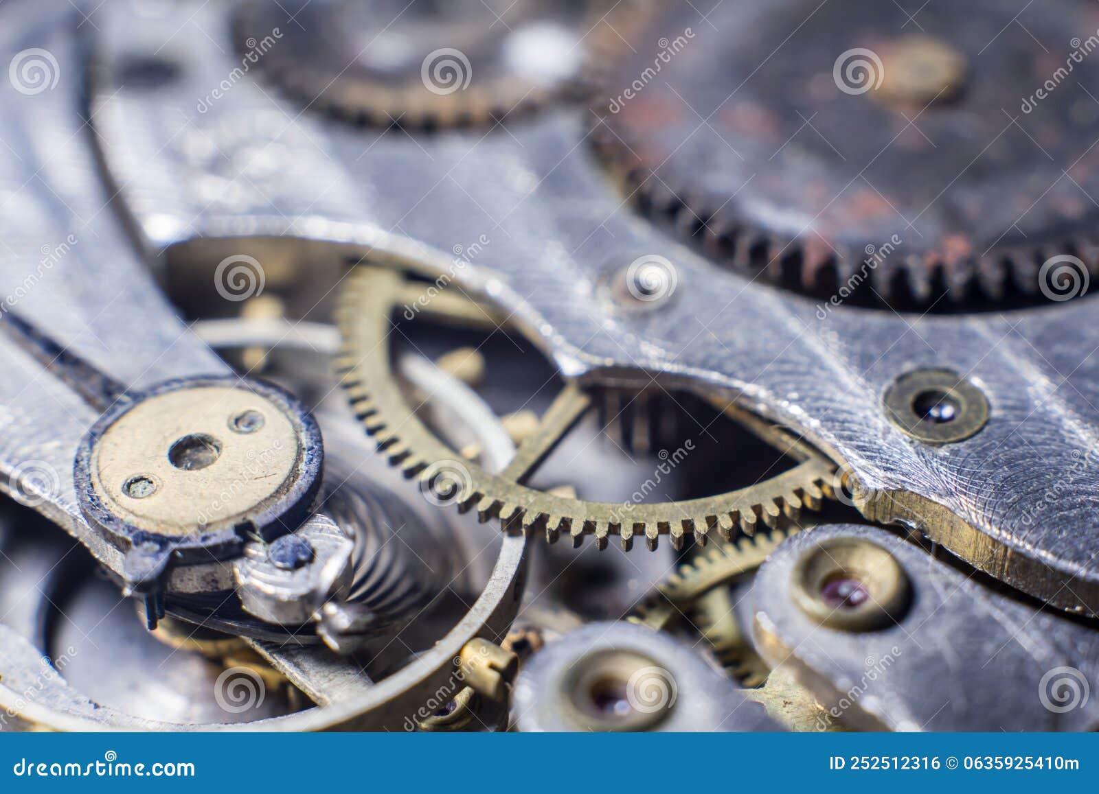 Mechanical watch mechanism stock photo. Image of classic - 252512316