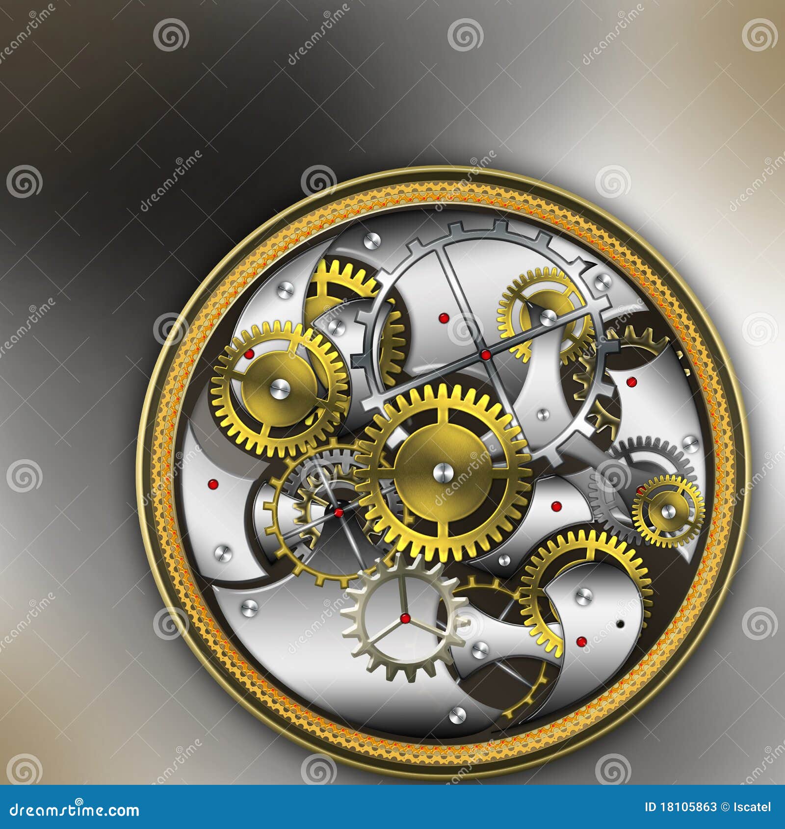 Mechanical watches stock illustration. Illustration of machinery - 18105863