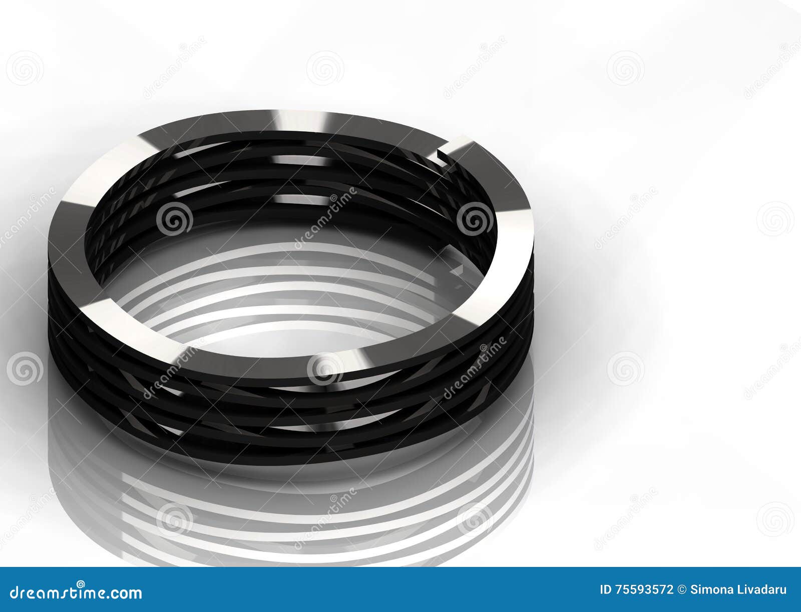 Mechanical Wave Spring - 3D Illustration Stock Illustration ...