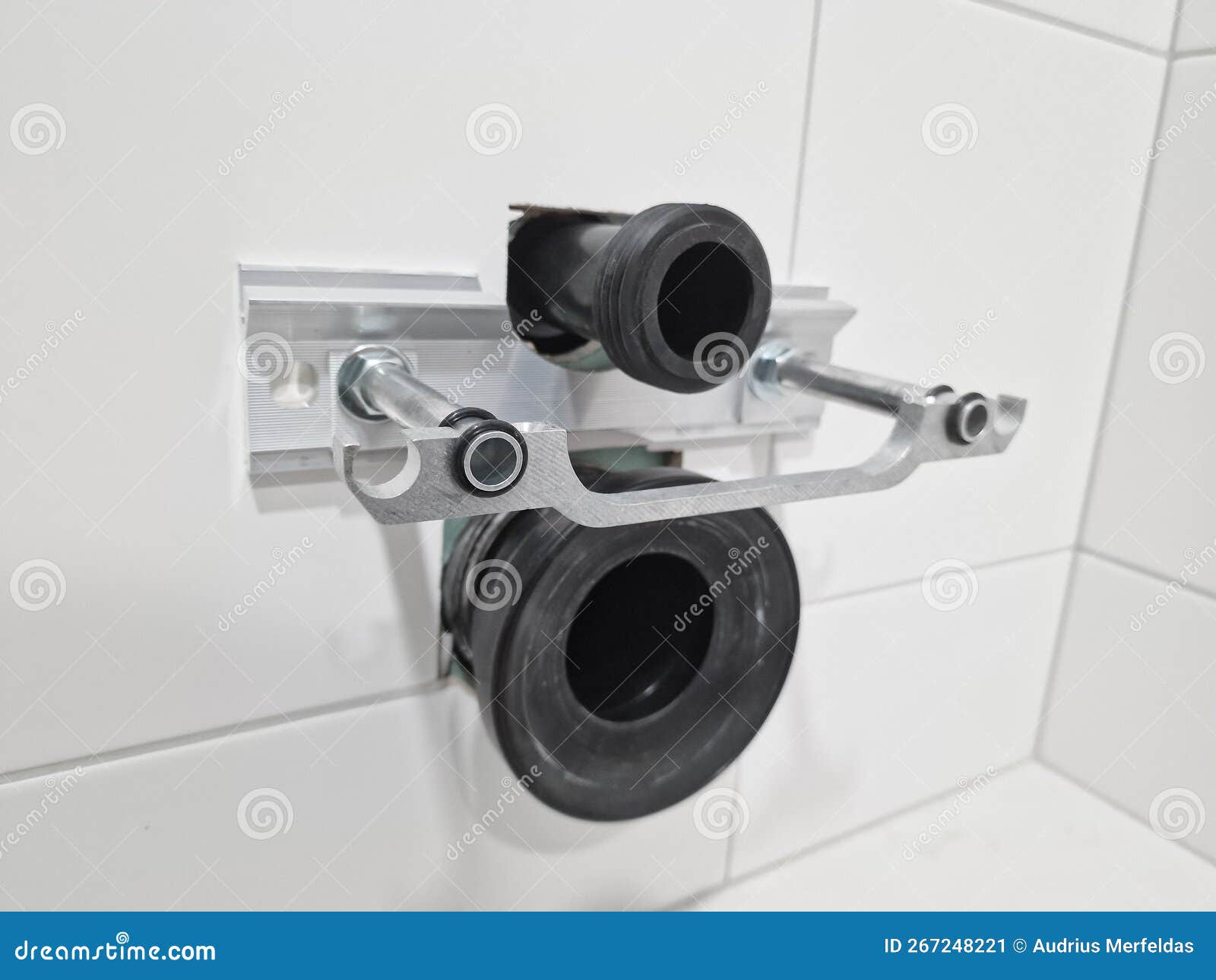 Mechanical WC Bowl Mounting Structure Stock Image - Image of holder ...
