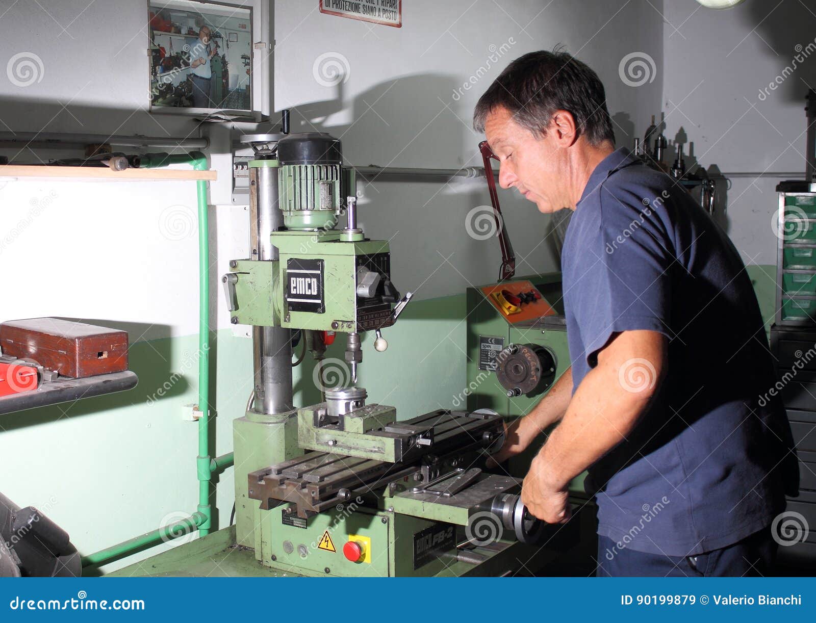Mechanical Working in the Workshop on the Lathe Editorial Stock Image ...