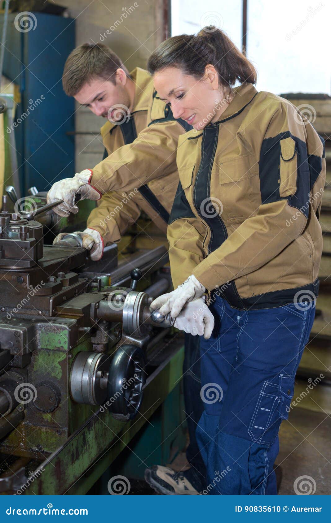 Mechanicians at Work in Factory Stock Photo - Image of women, break ...