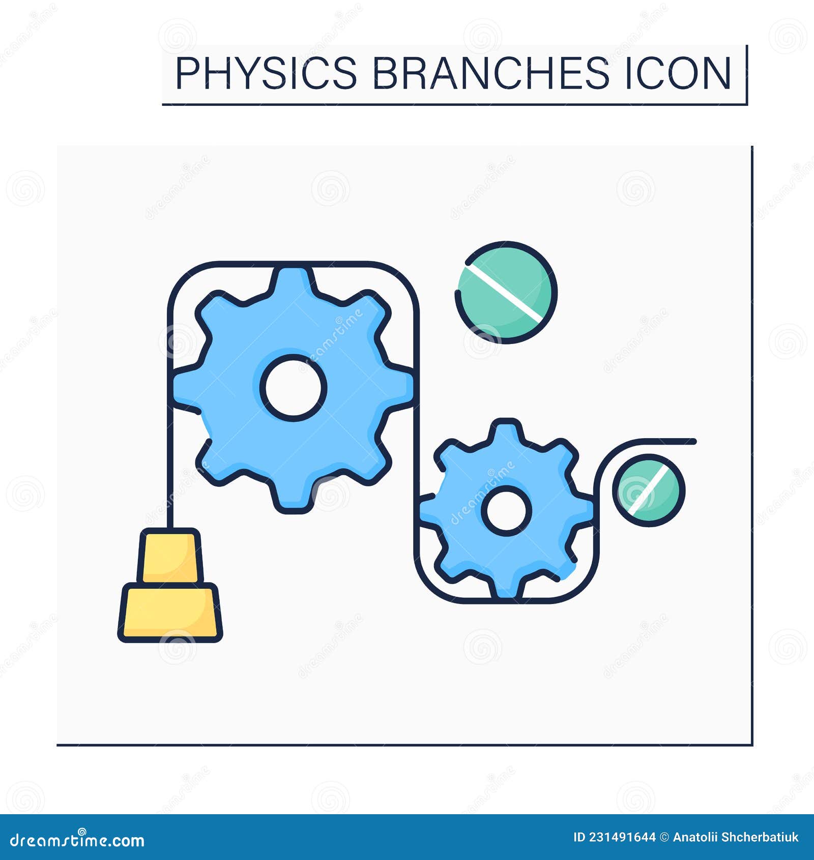 Mechanics color icon stock vector. Illustration of motions - 231491644