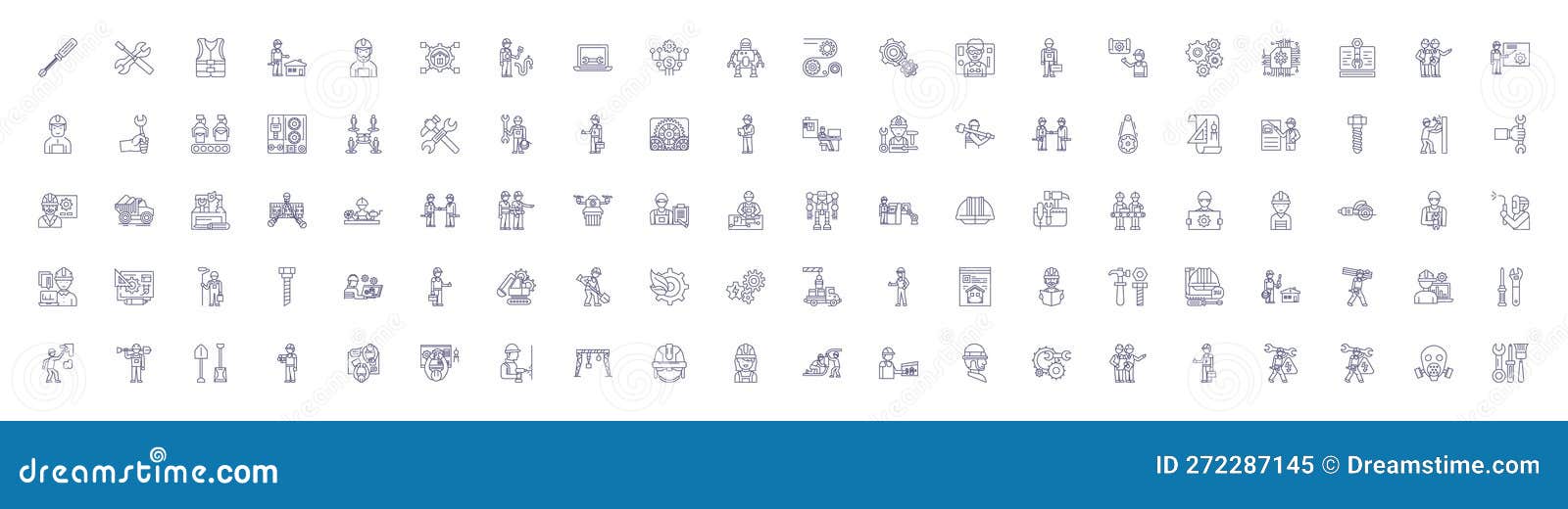 Mechanics Engineering Line Icons Signs Set. Design Collection Of ... Mechanics Engineering Line Icons Signs Set. Design Collection Of ...