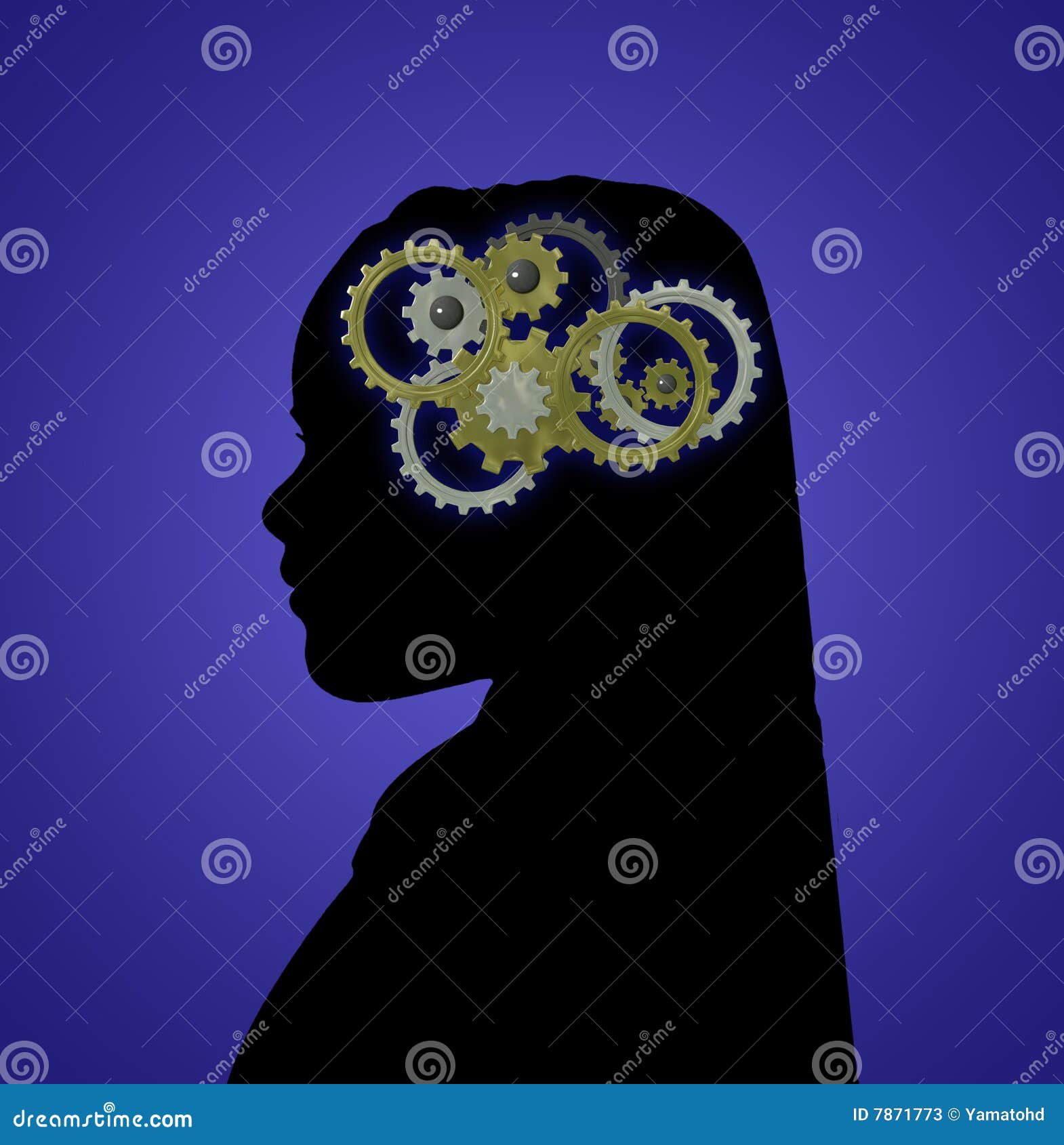 Mechanics of the mind 1 stock illustration. Illustration of problems ...