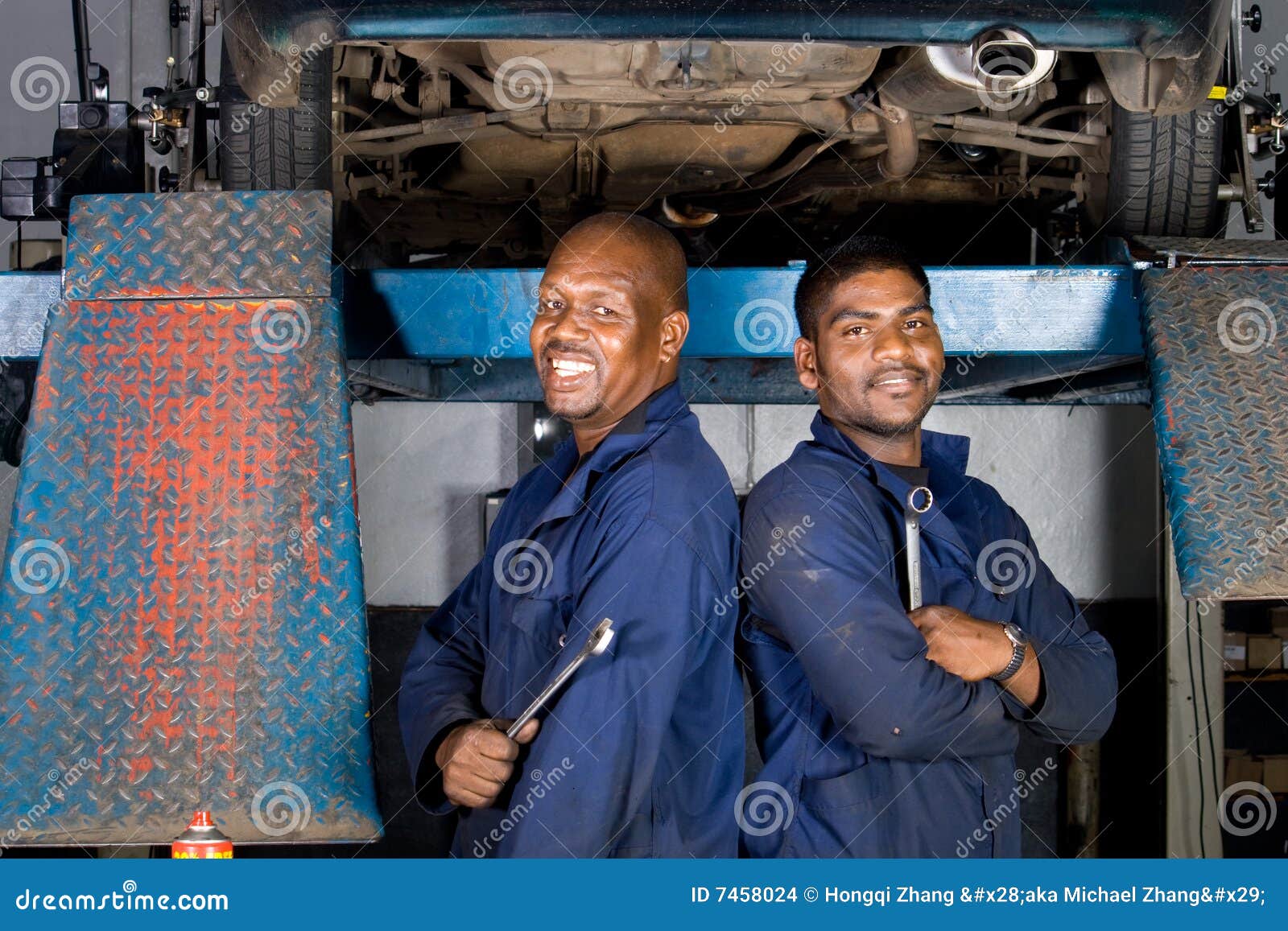 Mechanics portrait stock photo. Image of service, african - 7458024