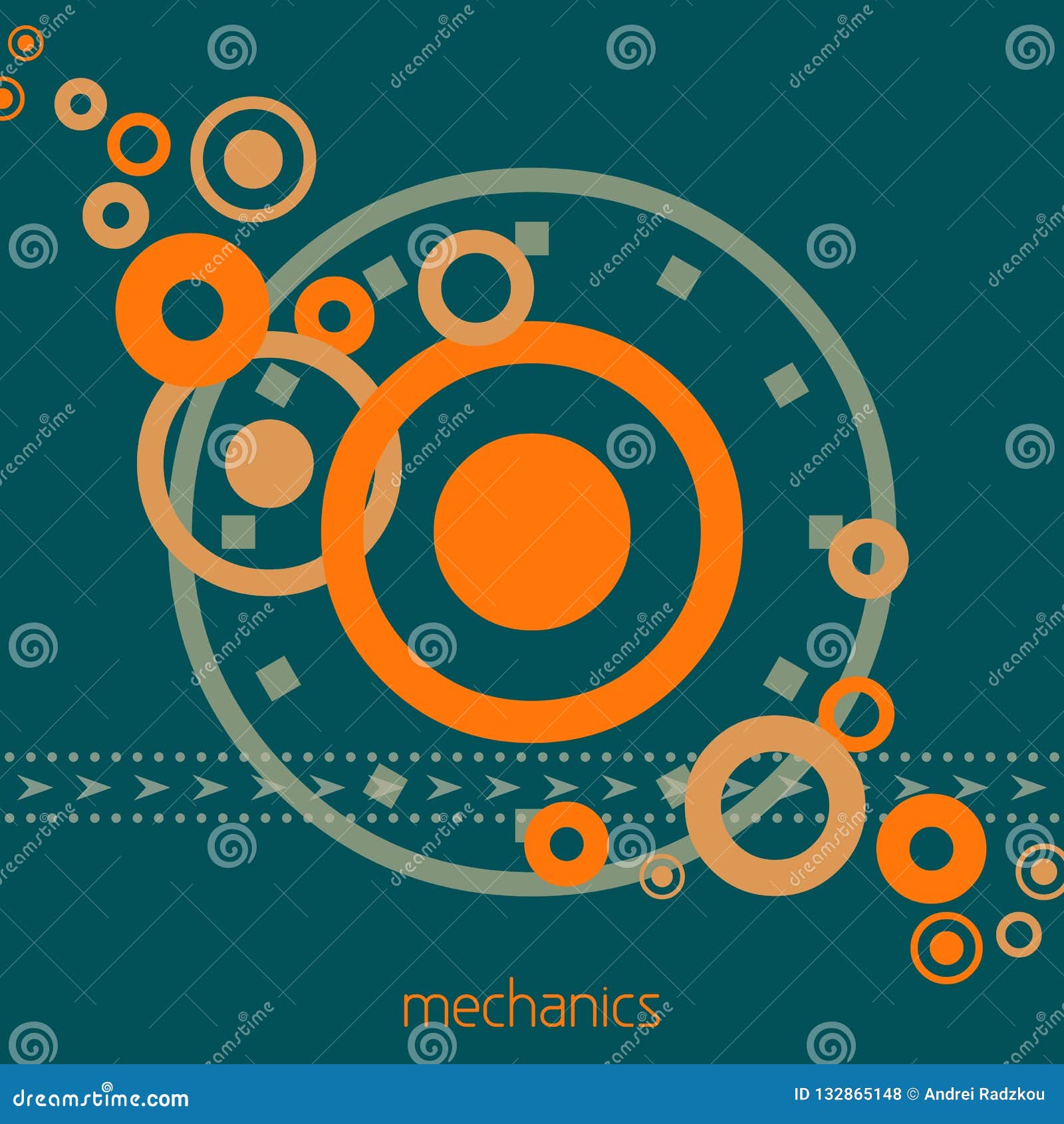 Mechanics. Rotating Components of Mechanical Unit. Vector Stock Vector ...