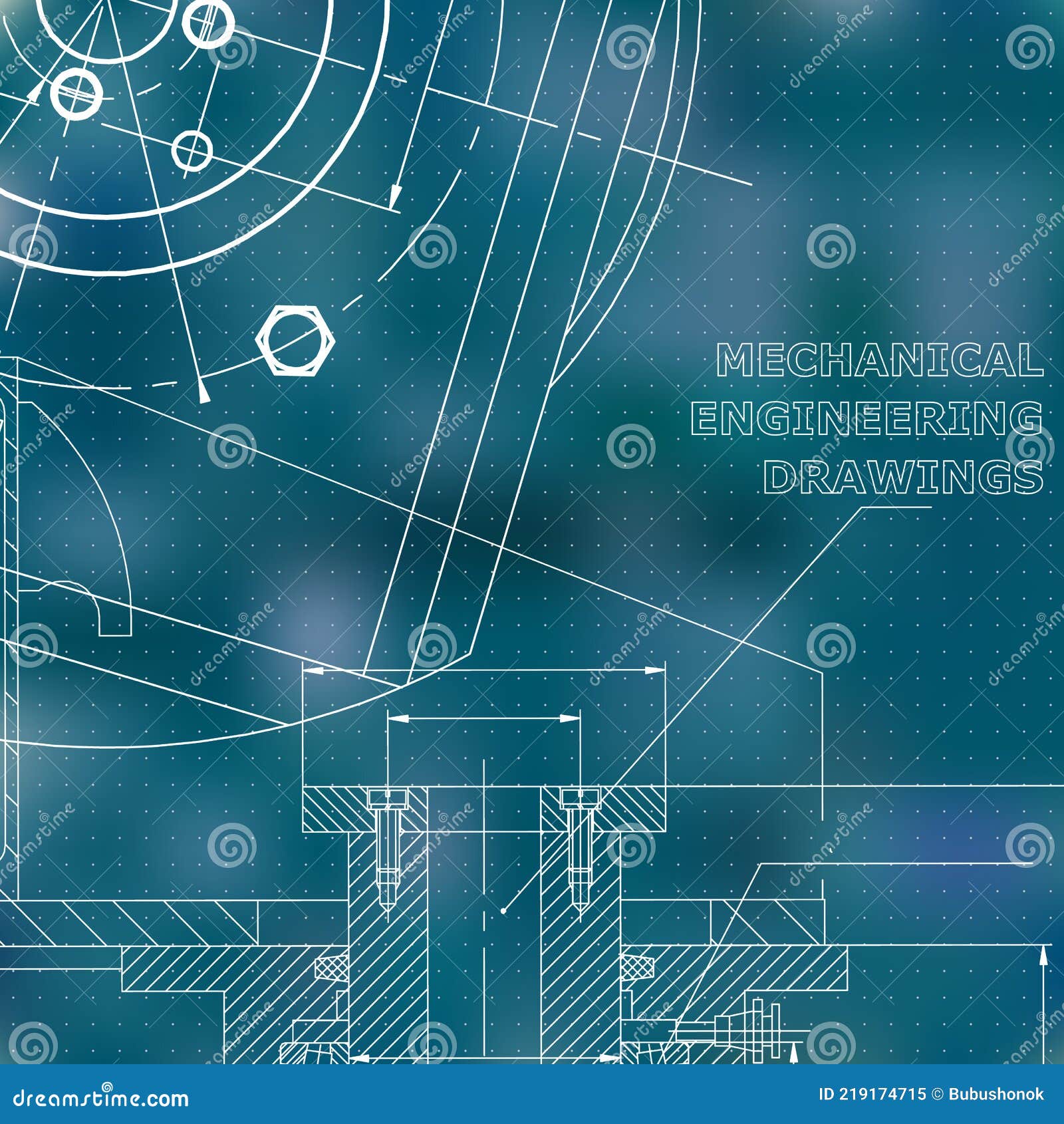 Backgrounds of Engineering Subjects. Technical Illustration Stock ...