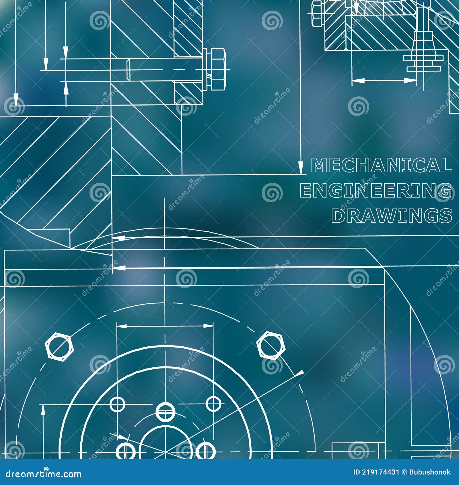 Backgrounds of Engineering Subjects. Technical Illustration Stock ...