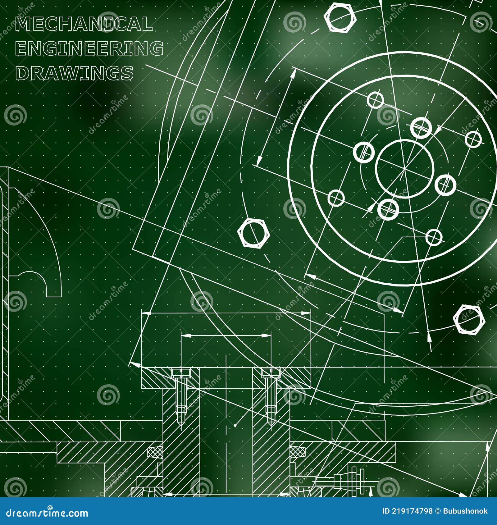 Backgrounds of Engineering Subjects. Technical Illustration Stock ...