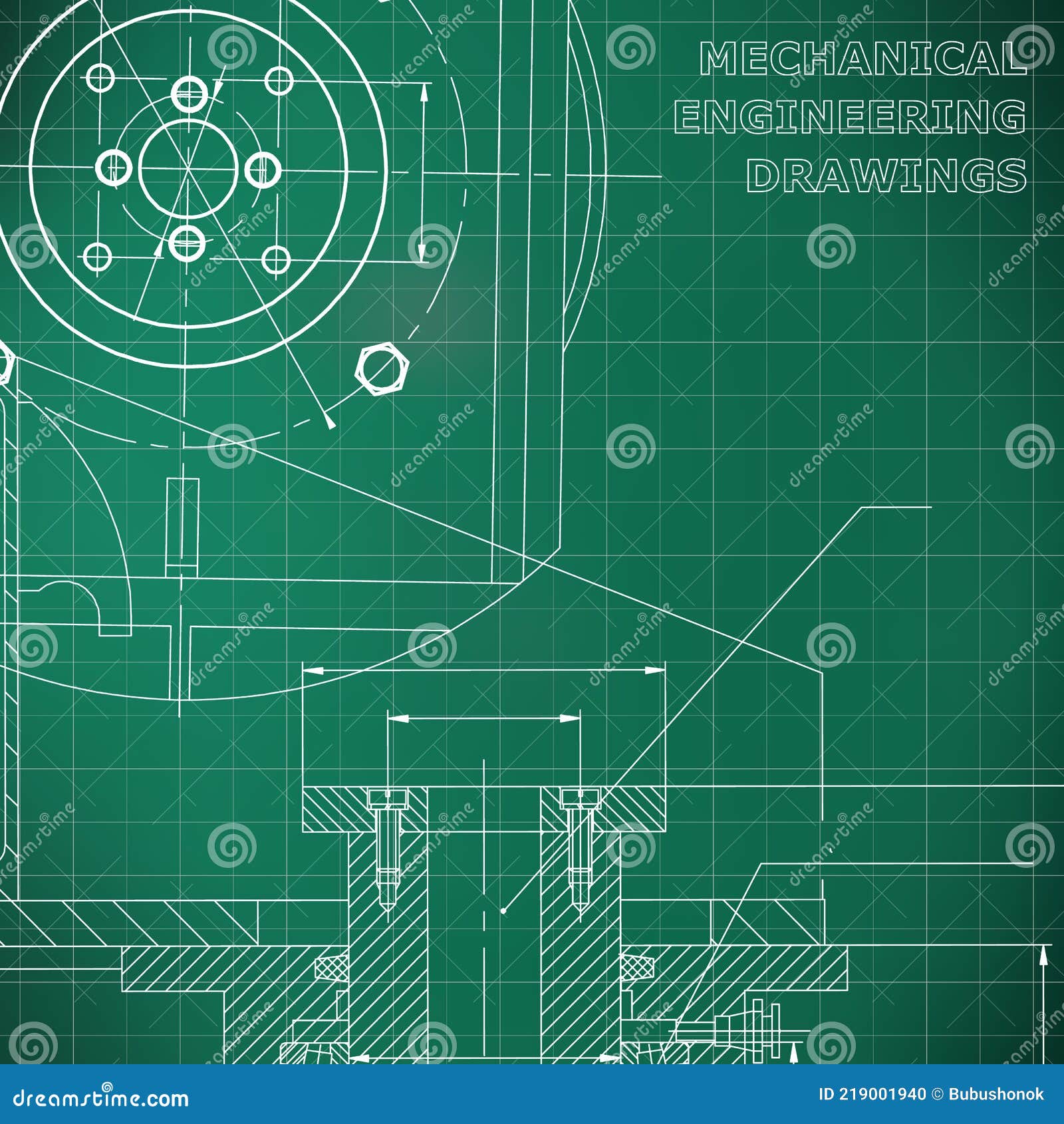 Mechanics. Technical Design Stock Vector - Illustration of blueprint ...