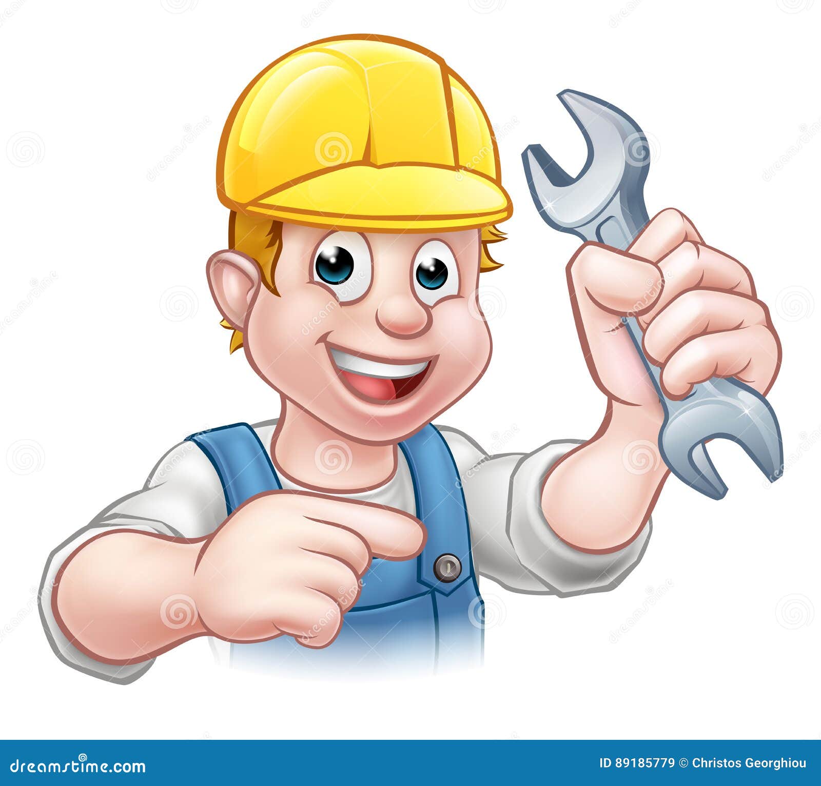 Mechaniker Oder Klempner Cartoon Character Vektor Abbildung ...