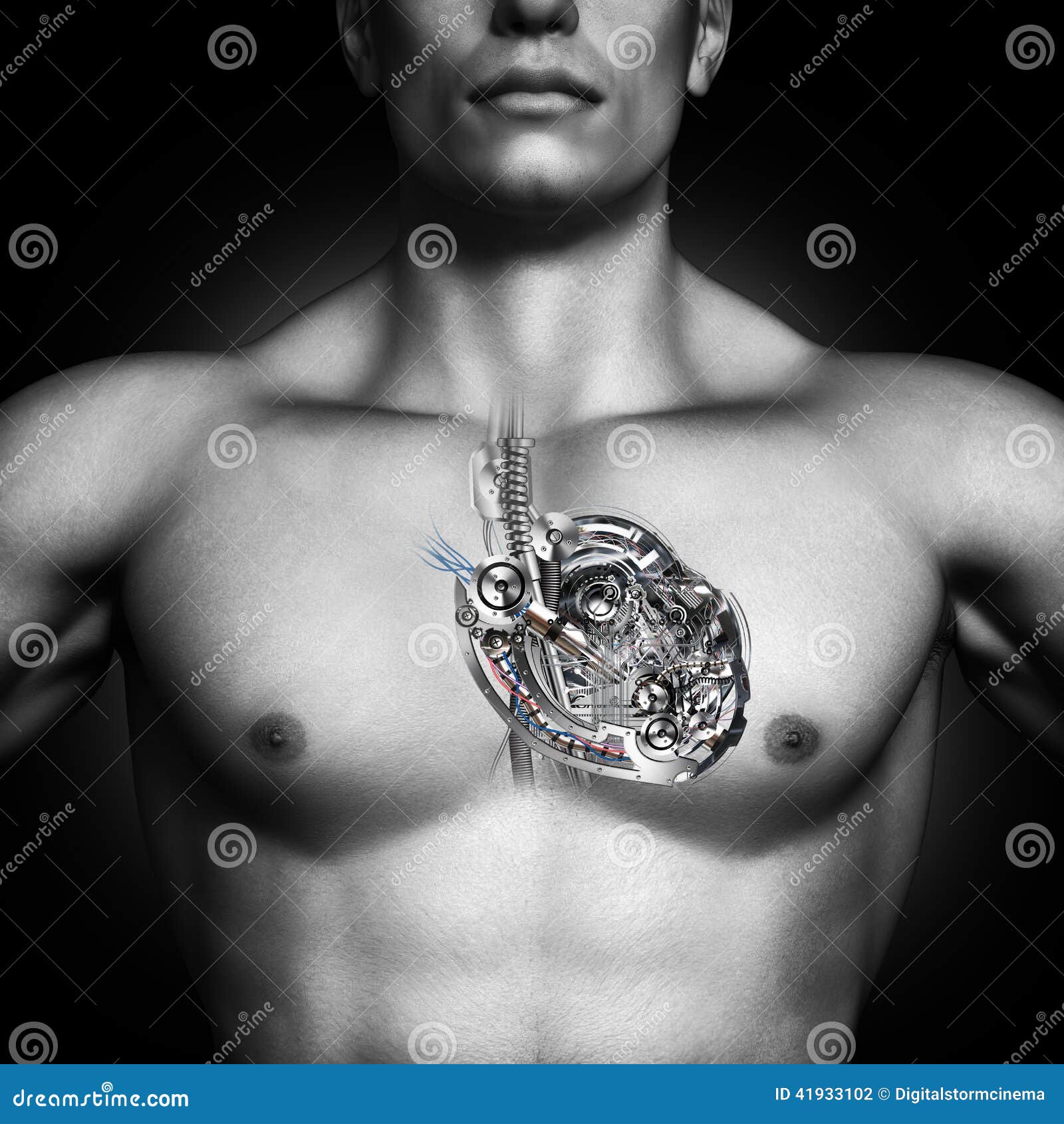 Mechanisch Hart Gezond Menselijk Hartconcept Stock Foto - Image of ...