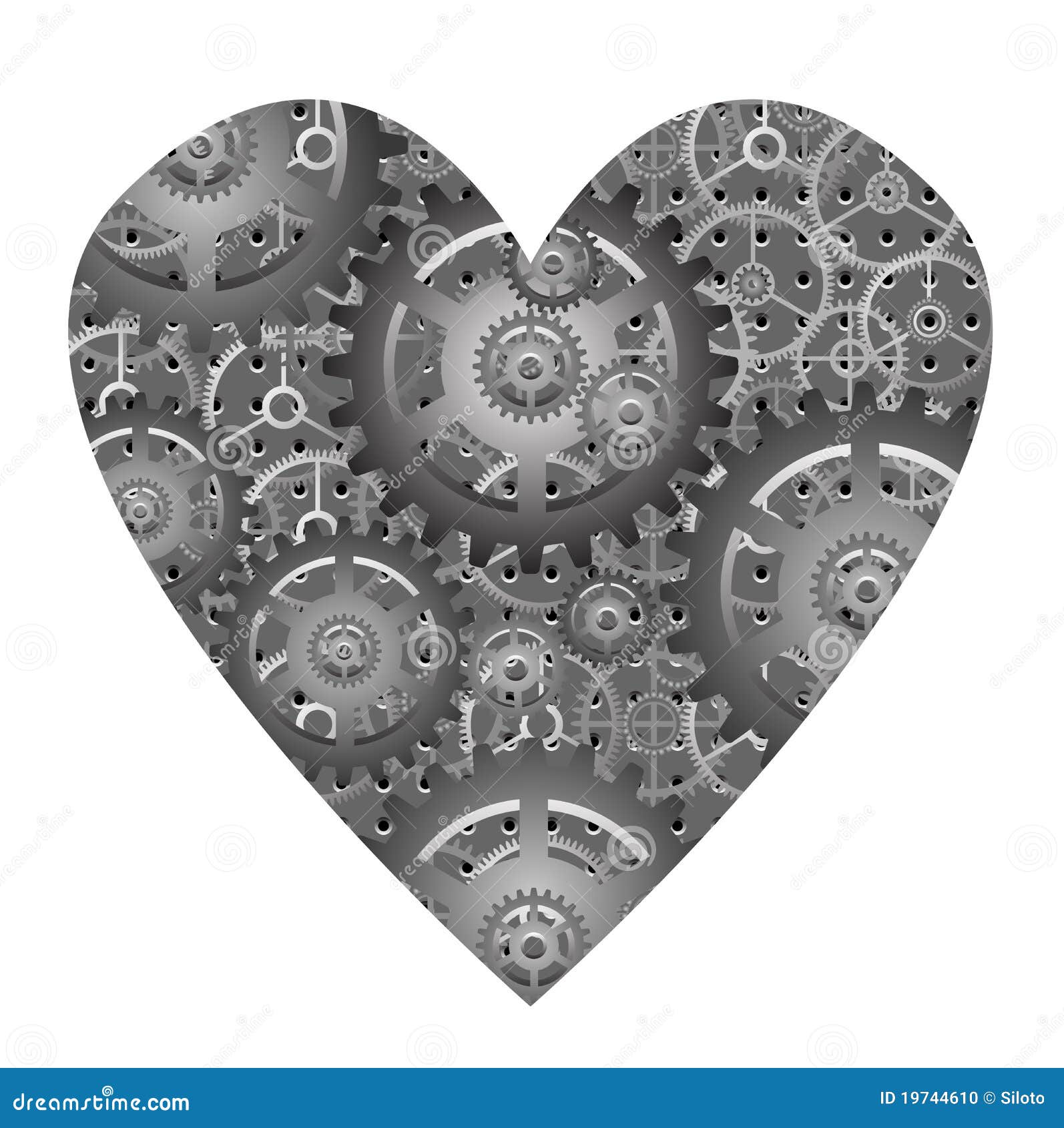 Mechanisch hart - vector vector illustratie. Illustration of toestel ...